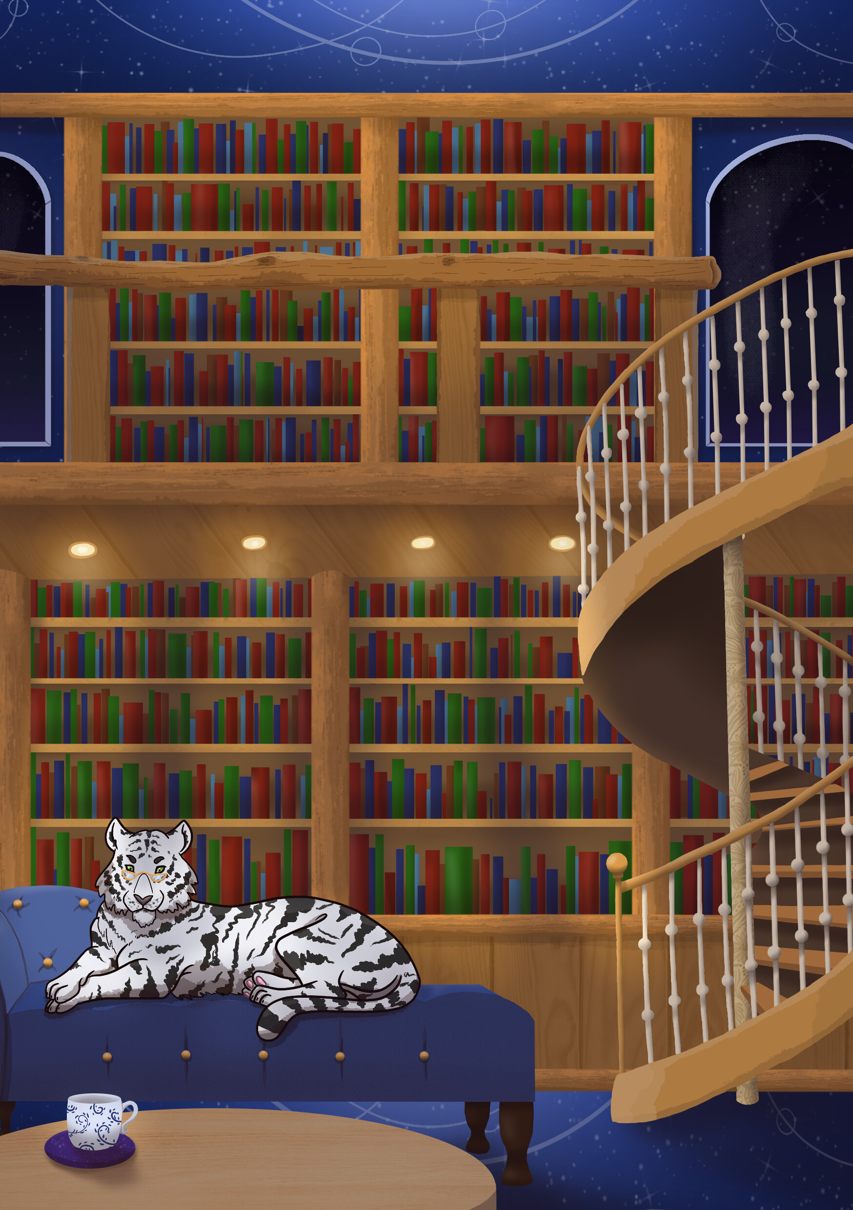 ArtStation - Bookshop Cat