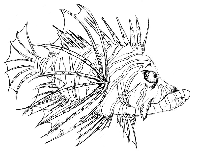 Lionfish Coloring Pages