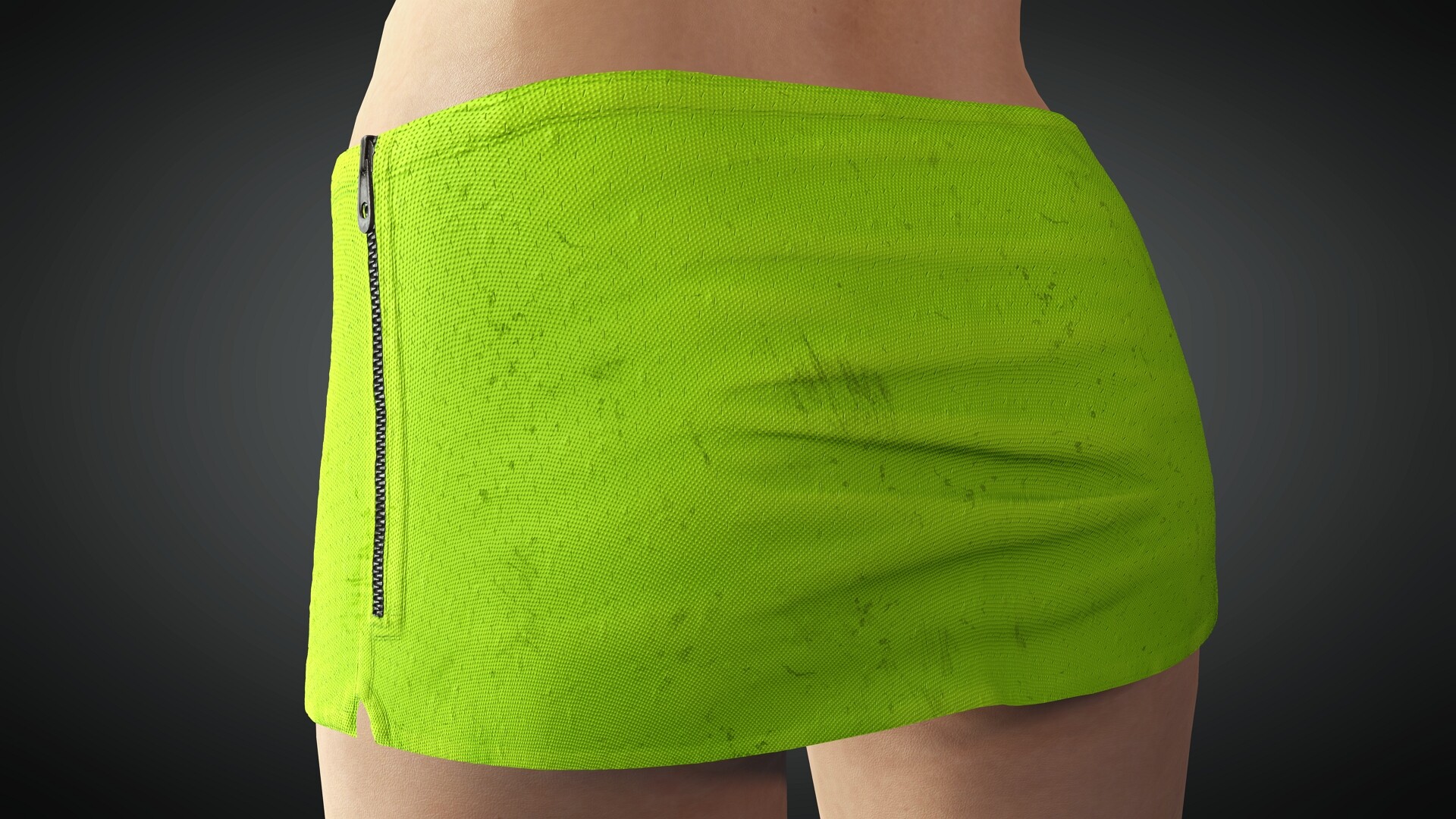 MaxStudiosEU GK - Micro Skirt Cyber Fabric Neon for Character Creator