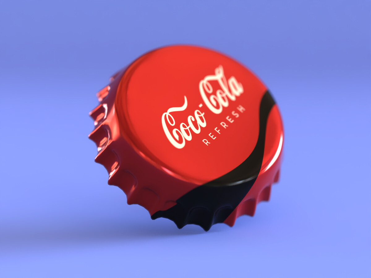 ArtStation - Soft Drink Bottle Cap Model