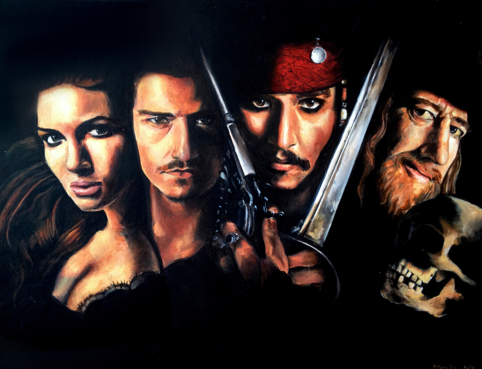 ArtStation - Study of portraits - Pirates of the Caribbean