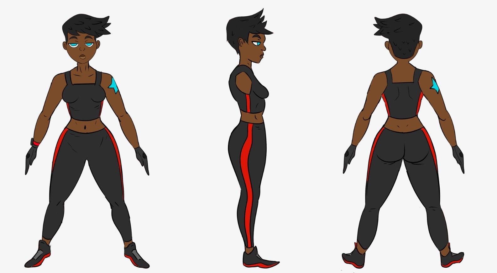 ArtStation - Rocket Girl Concept Turnaround