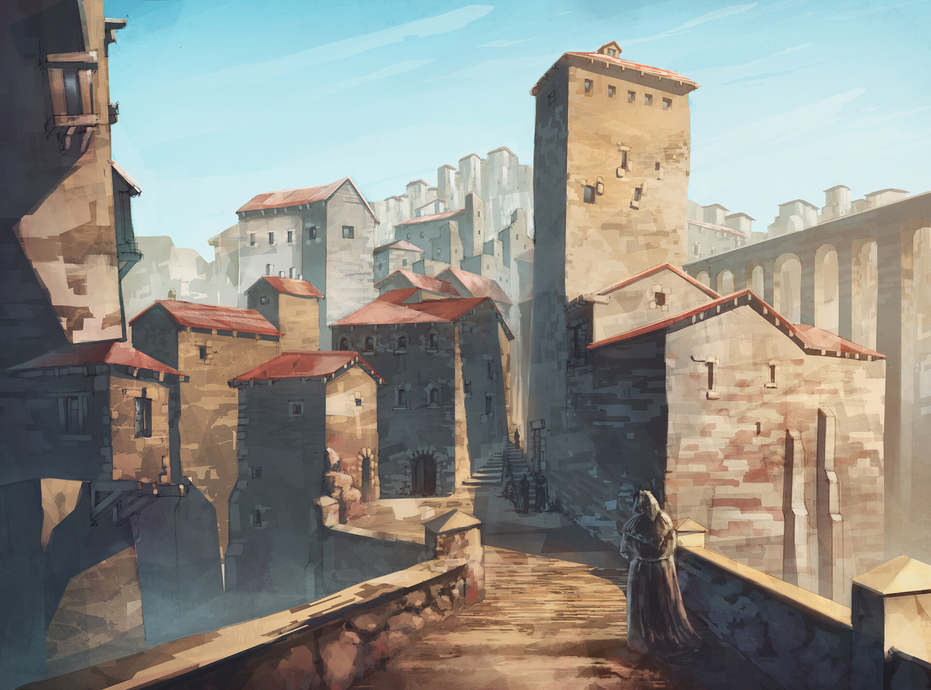 ArtStation - Medieval city concept