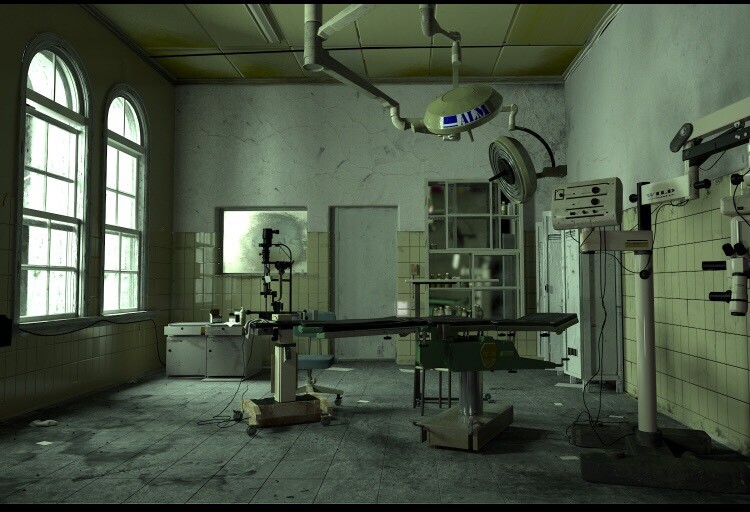 ArtStation - creepy hospital recreation