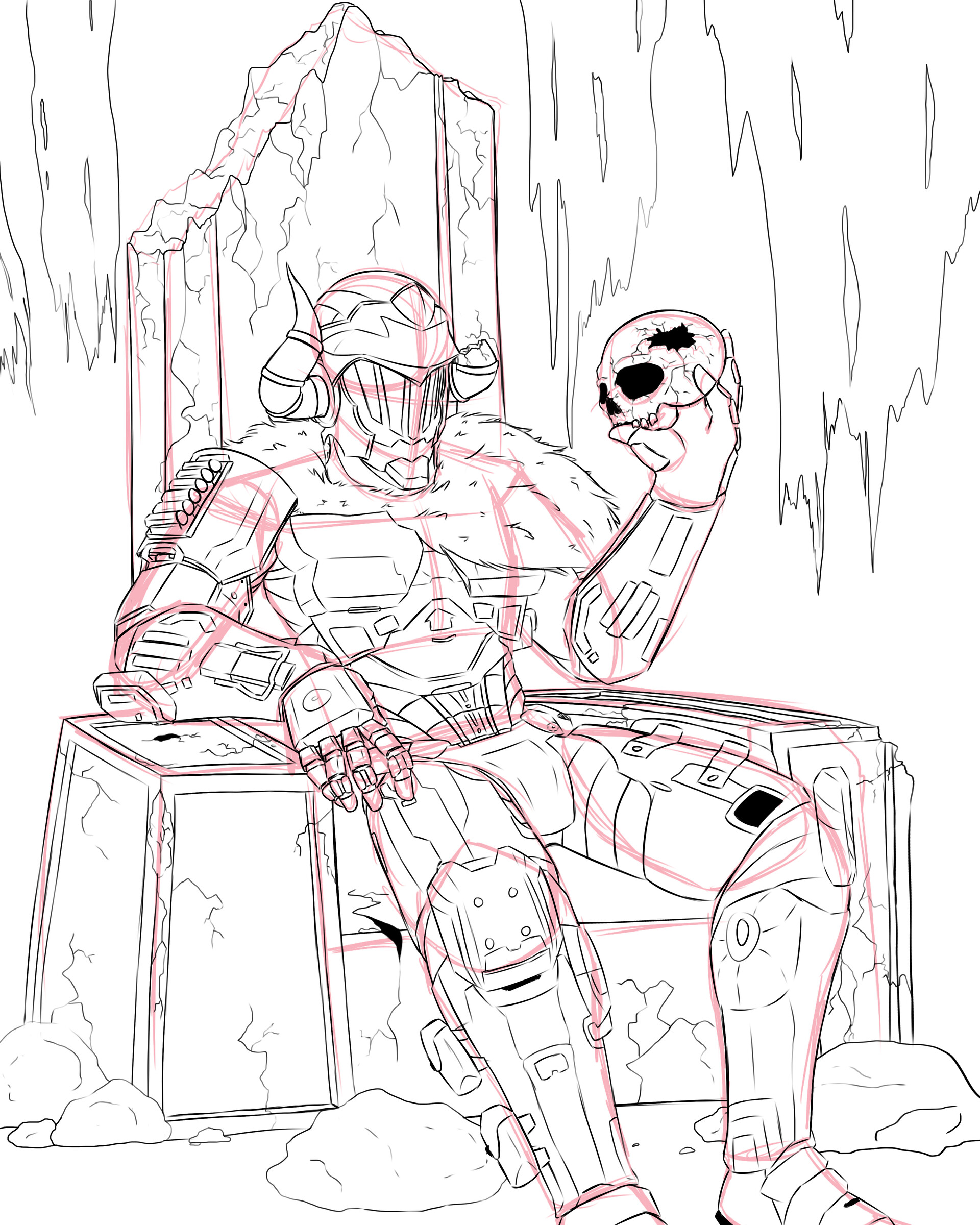throne drawing base