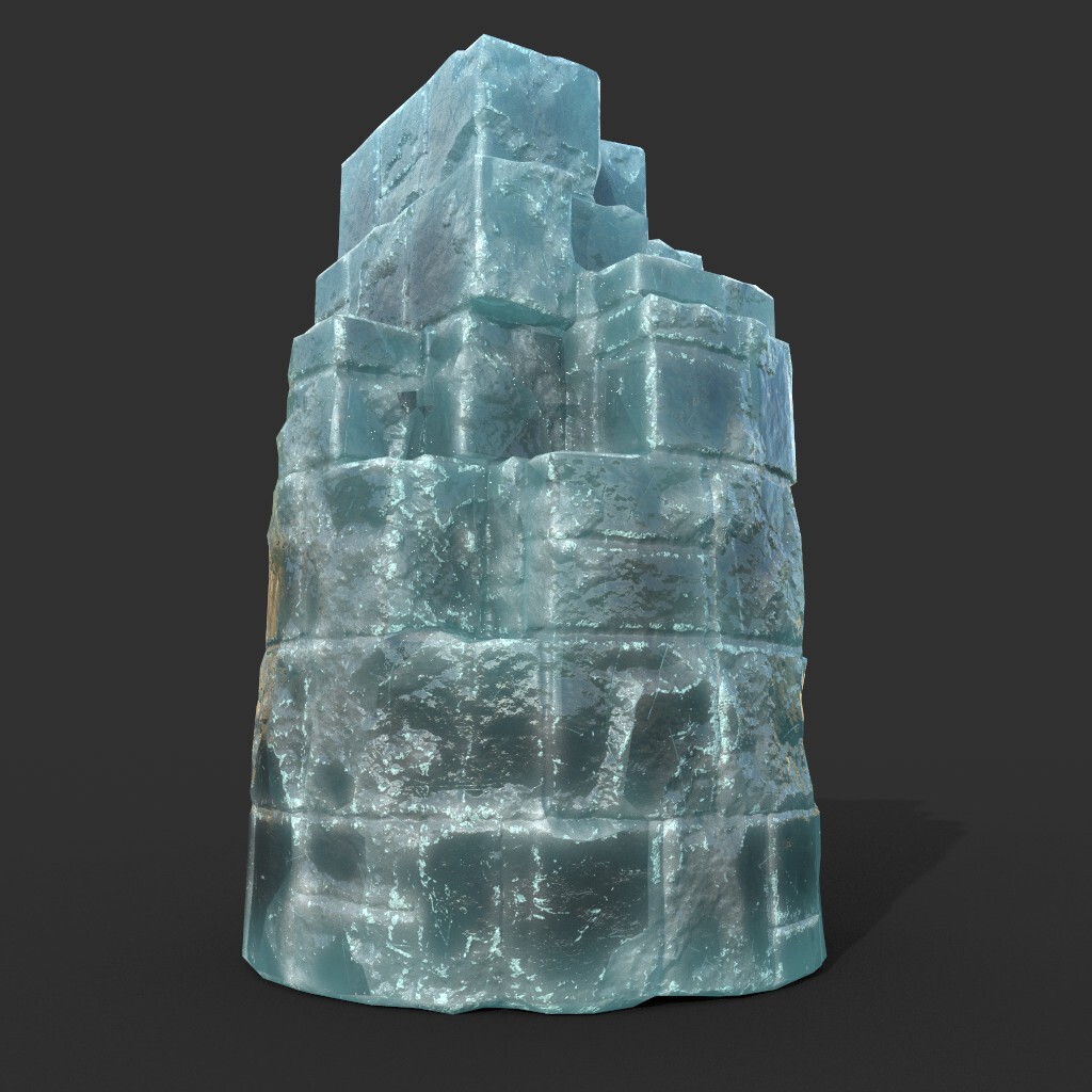 3D Models by 3D Landscape - Low poly Frozen Ice Ruin Medieval ...