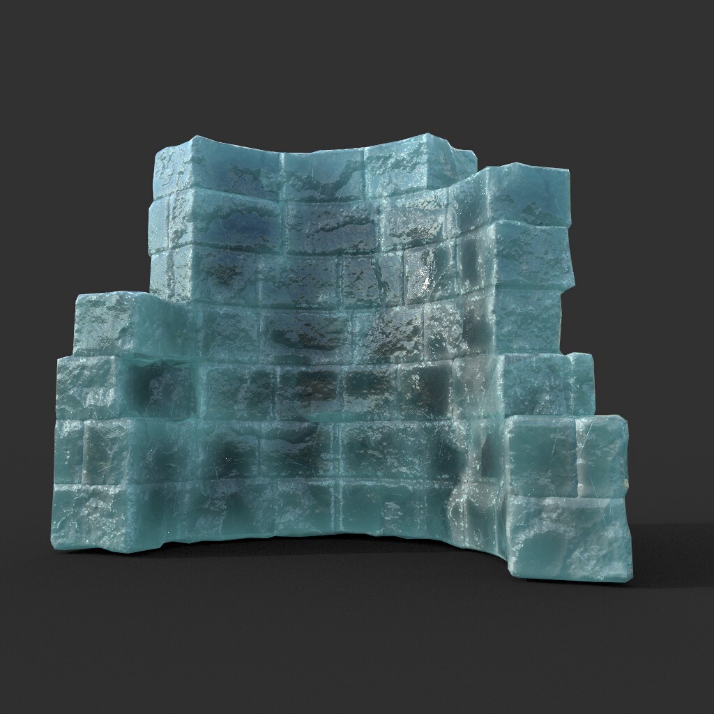 3D Models by 3D Landscape - Low poly Frozen Ice Ruin Medieval ...