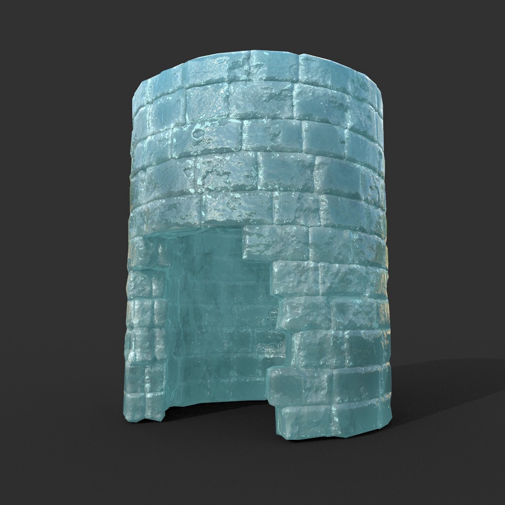 3D Models by 3D Landscape - Low poly Frozen Ice Ruin Medieval ...
