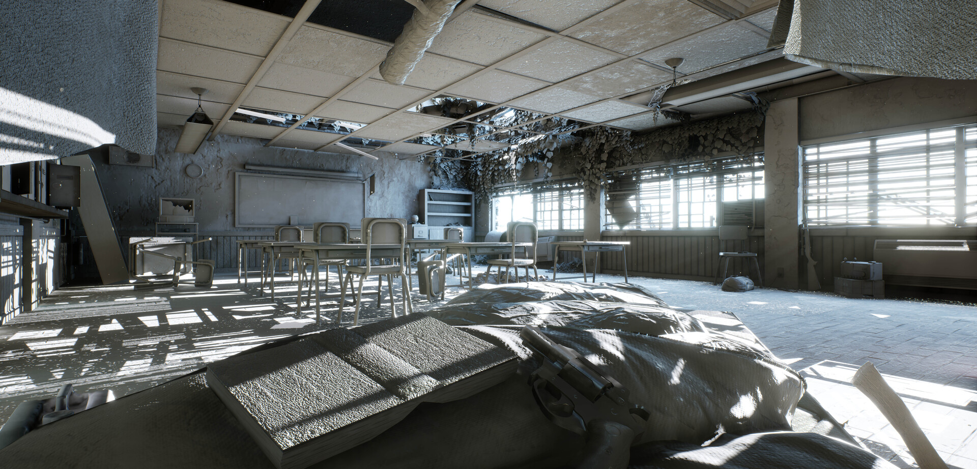 West Barbary Designs - Game environment: 90's post apocalyptic school ...