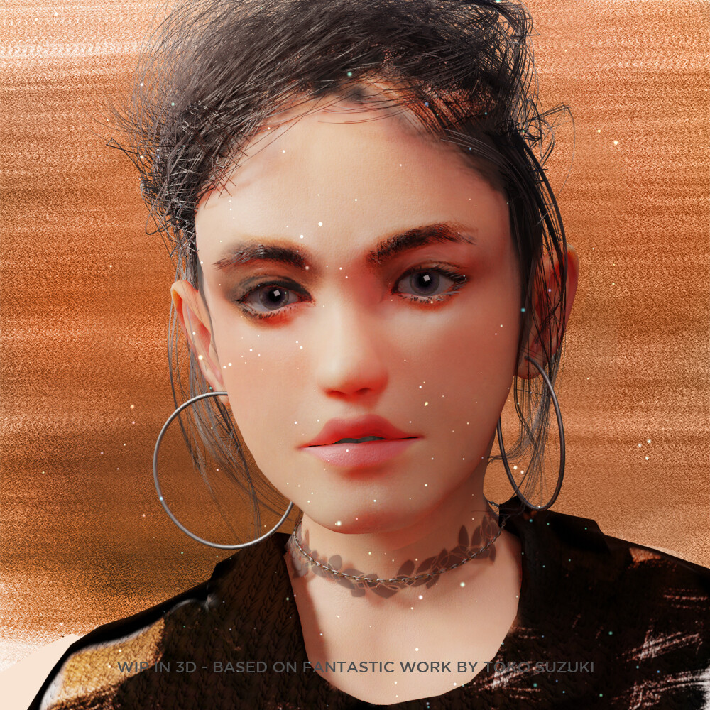 ArtStation - Toko Suzuki Tribute - Made in Blender 2.90