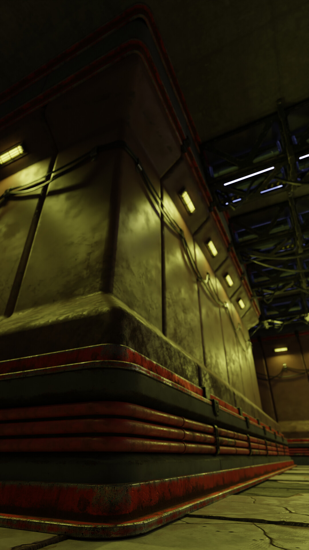 ArtStation - Cyberpunk Wall and Pipes Working in Progress 2