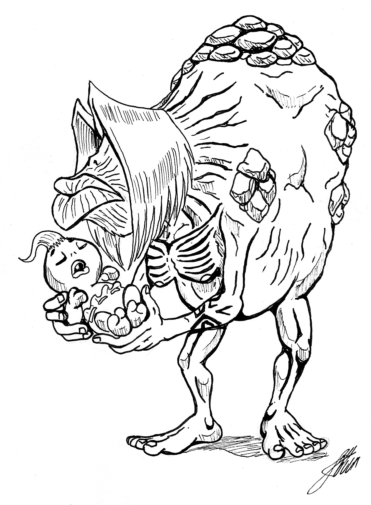 ArtStation - Goron Elder & baby - Majora's Mask