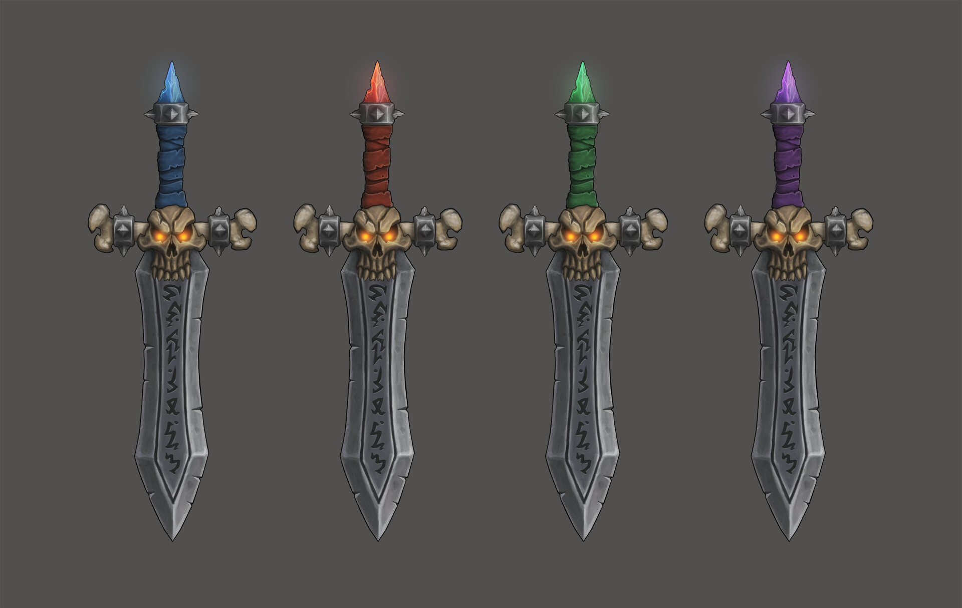 Filip Stojanovic - Stylized Skull-sword concept