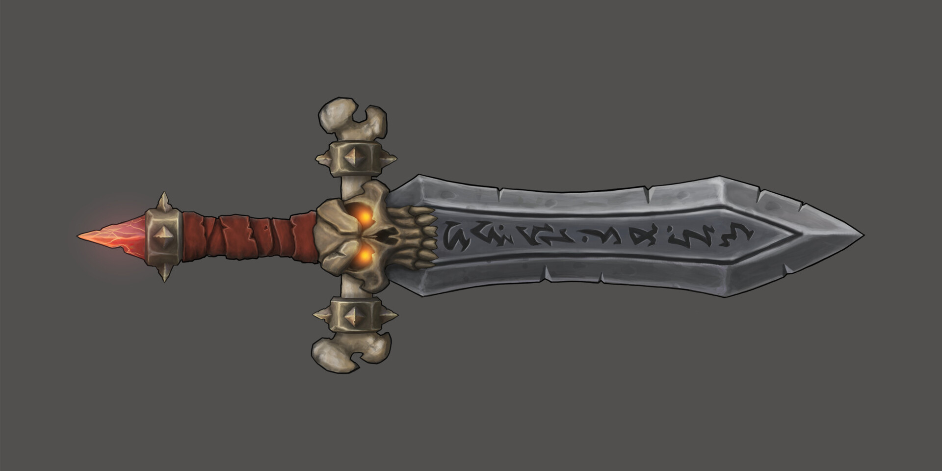 Filip Stojanovic - Stylized Skull-sword concept