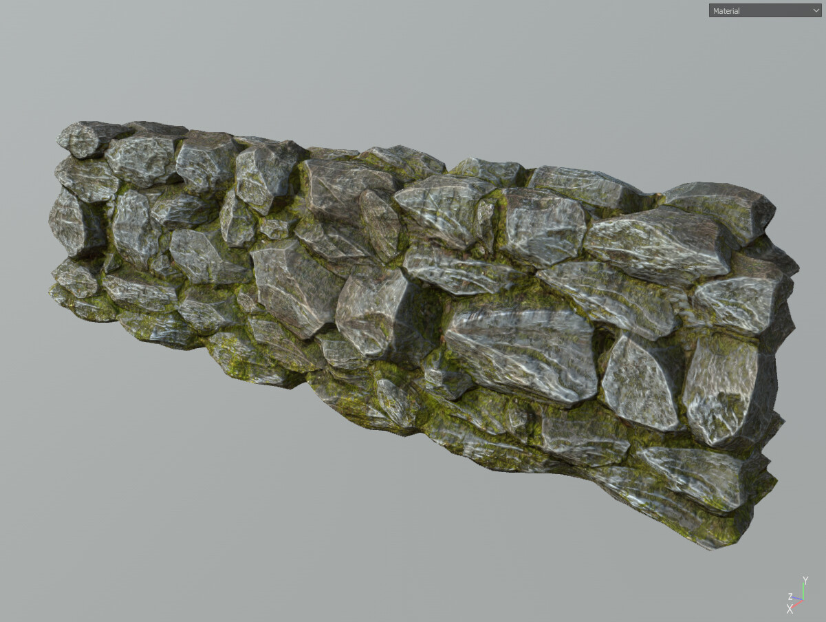 3D Models by 3D Landscape - Free 3D Model Rock Walls Pack