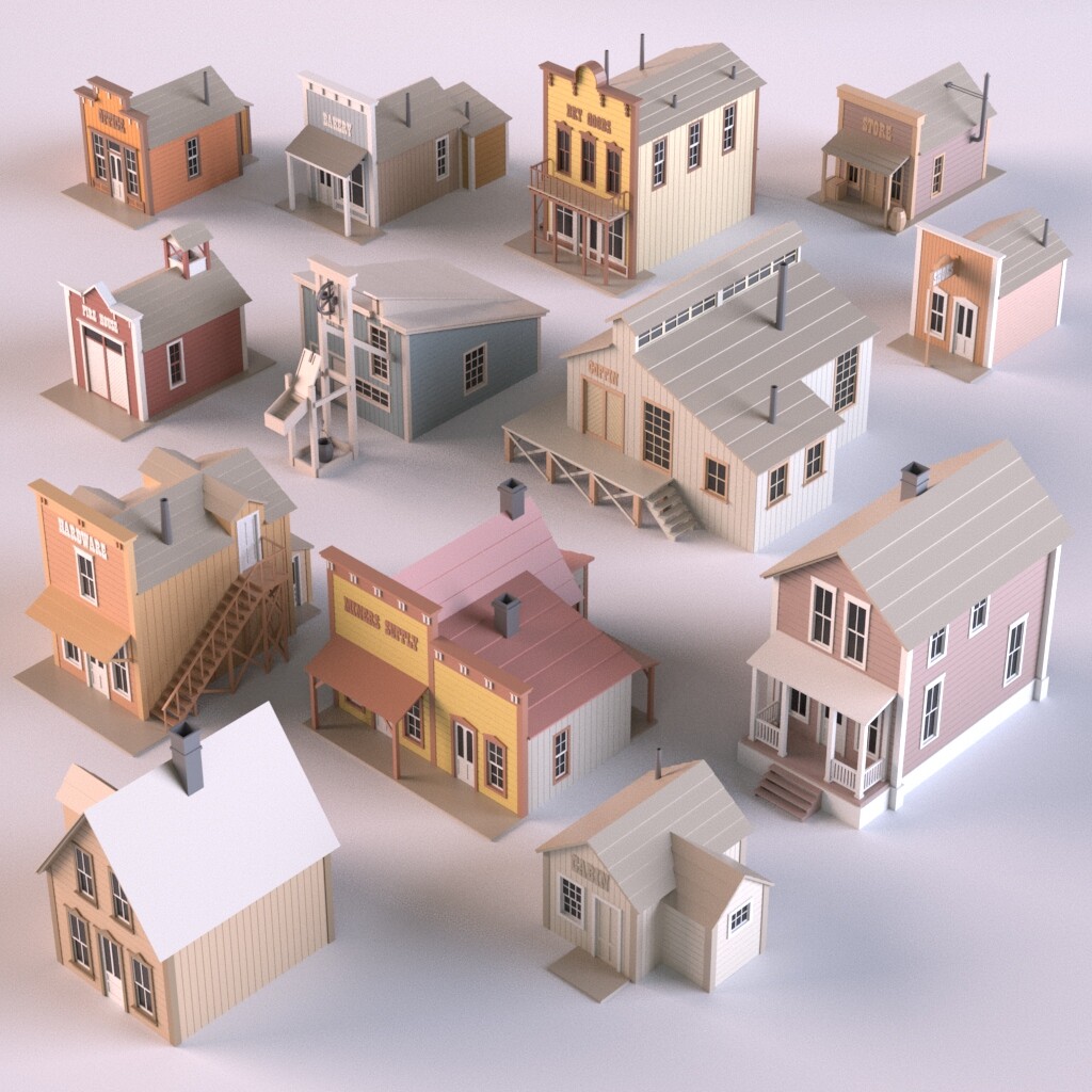 ArtStation - Wild West Buildings