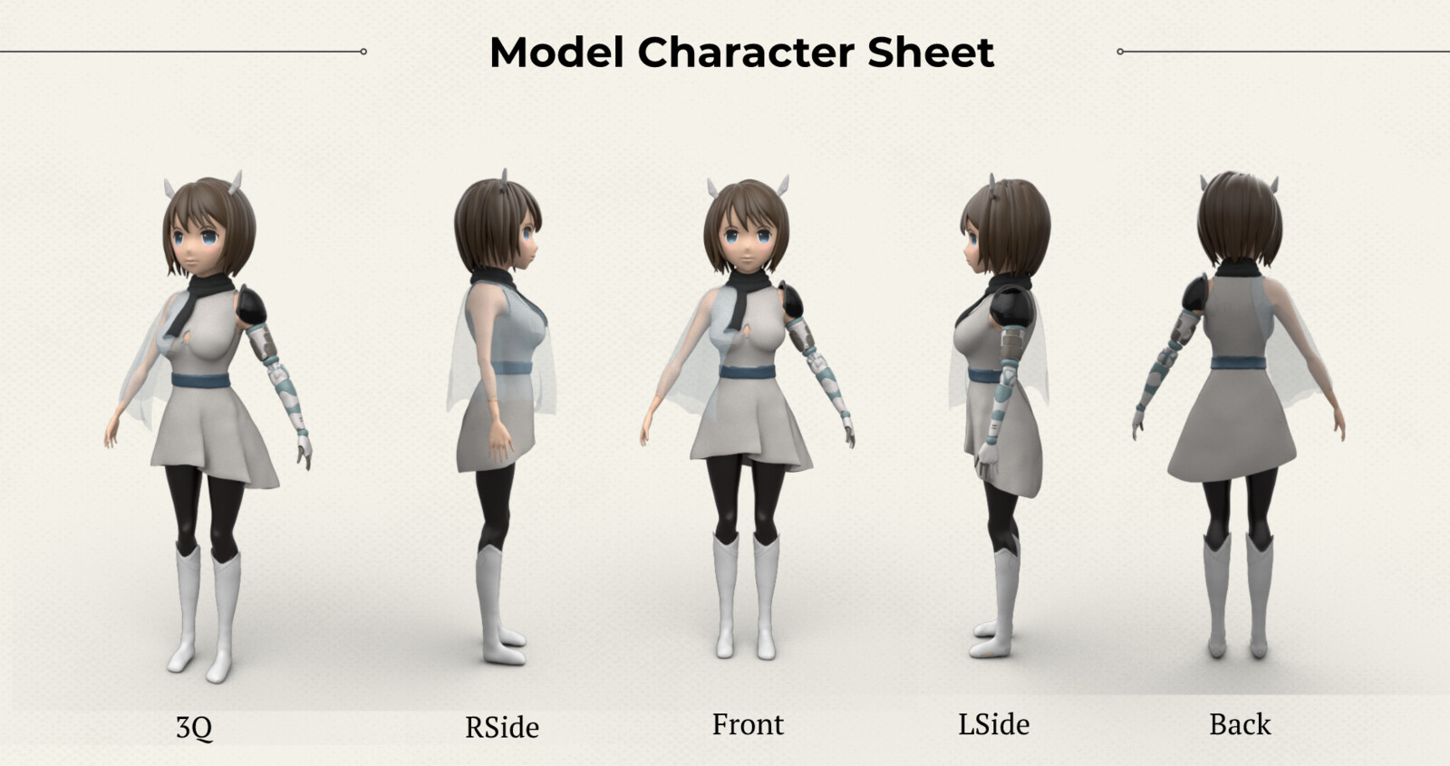 Mei Li Ho - Anime Character Model - Azura