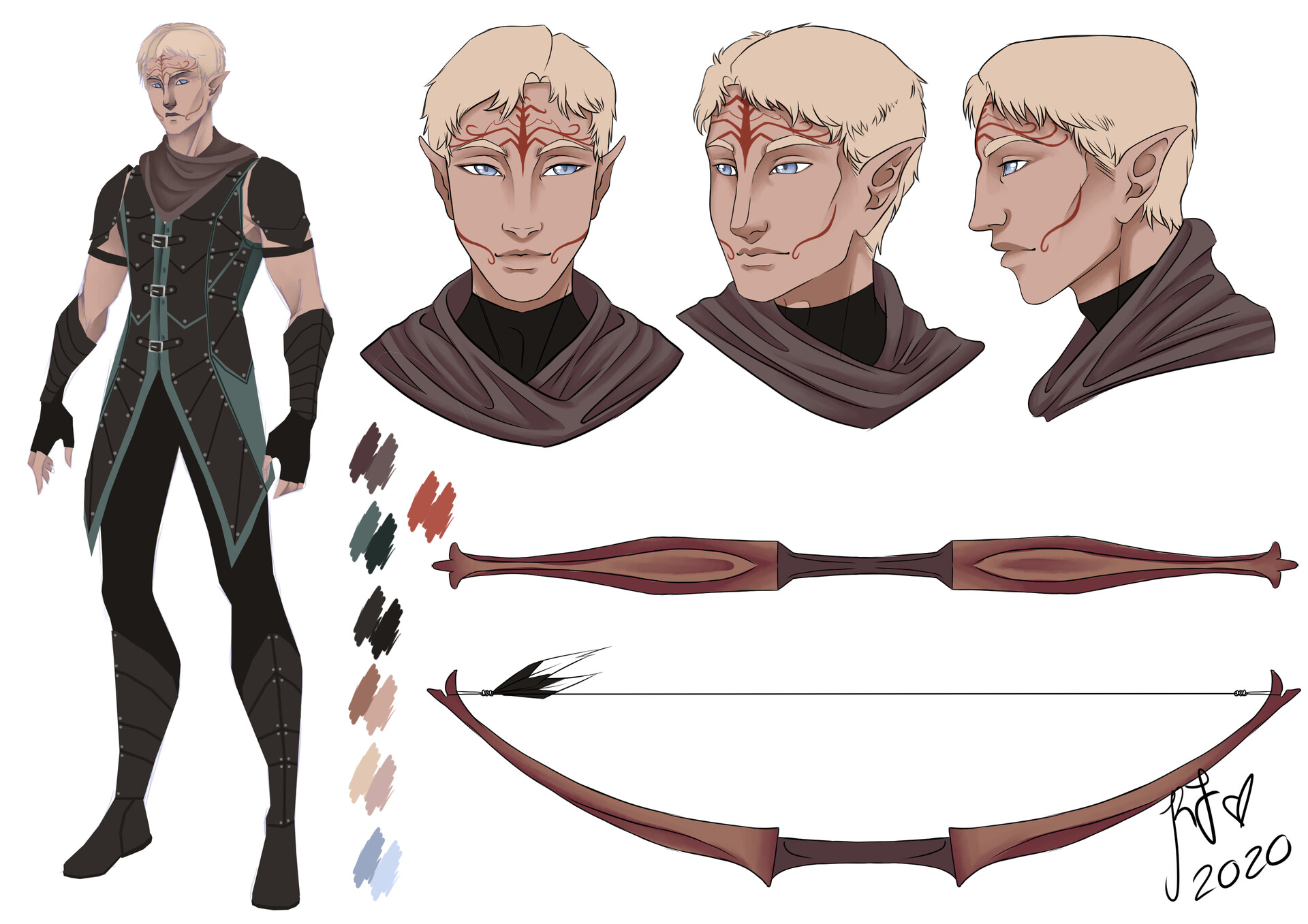 ArtStation - Tamlen general reference sheet