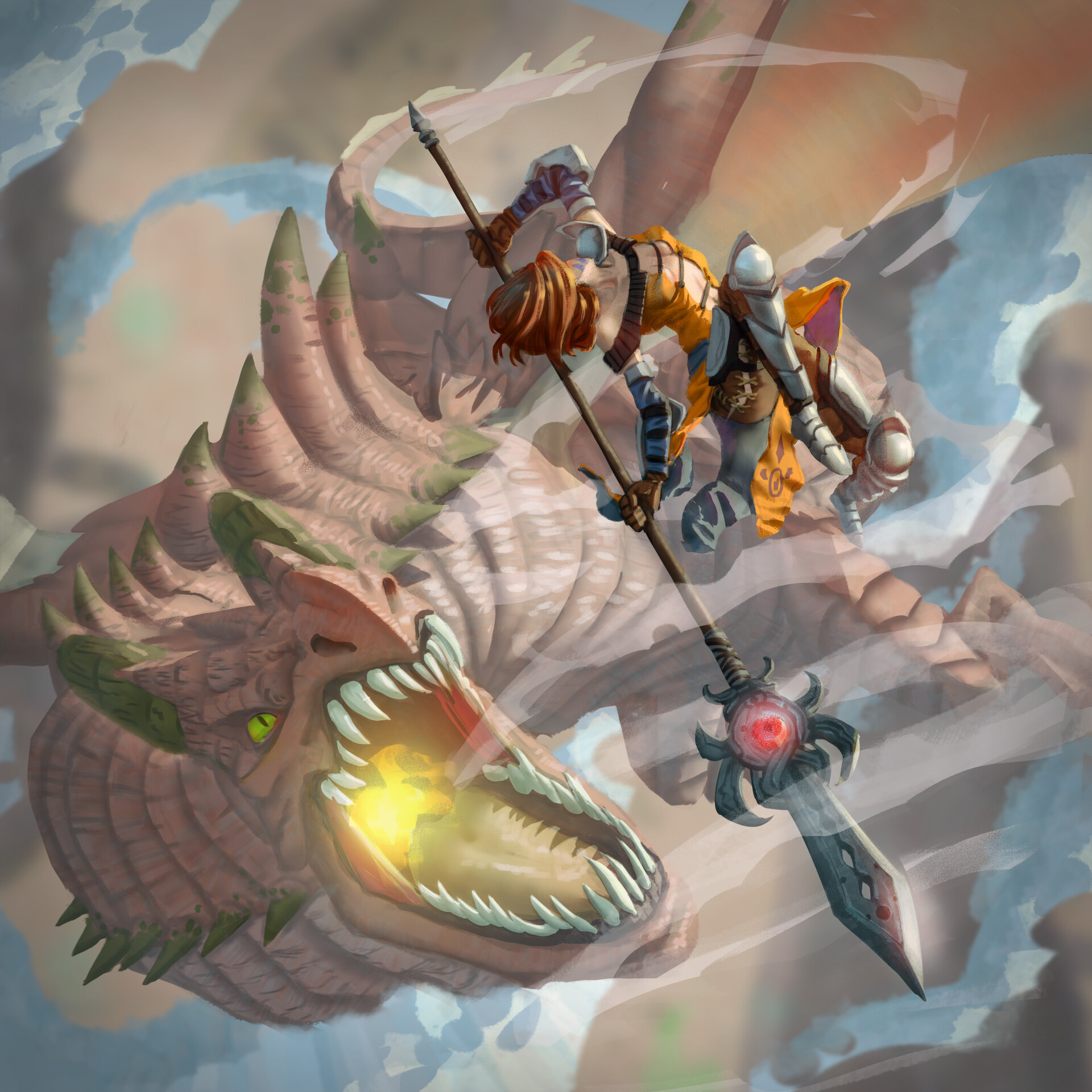 ArtStation - Dragoon Attack