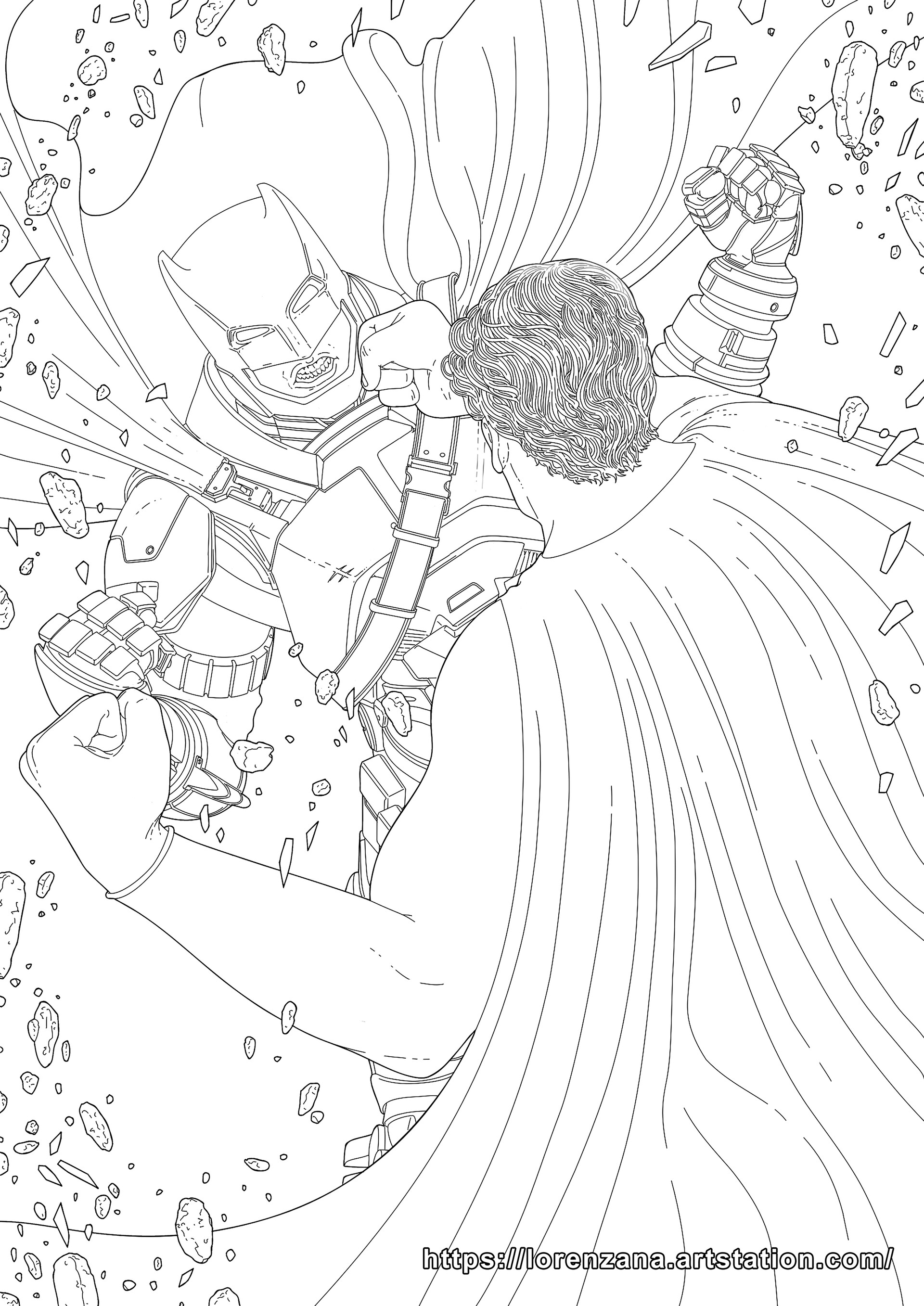 batman vs superman coloring pages