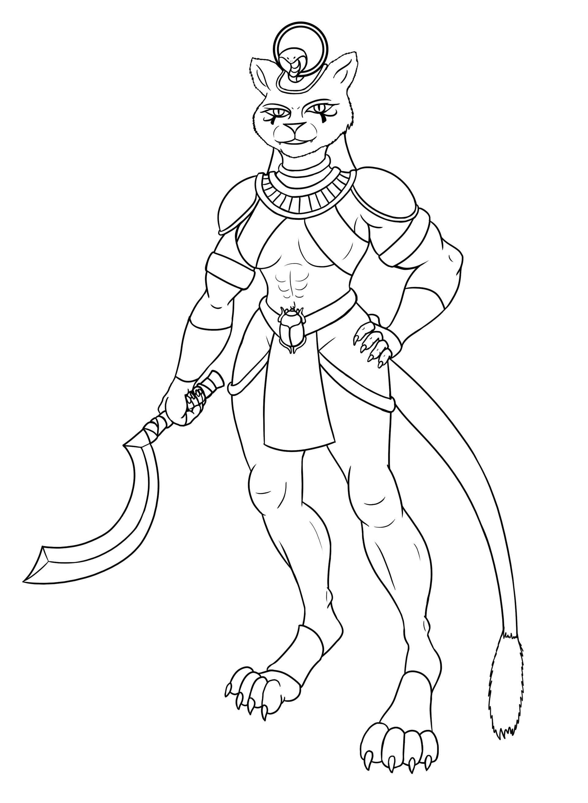 sekhmet drawing