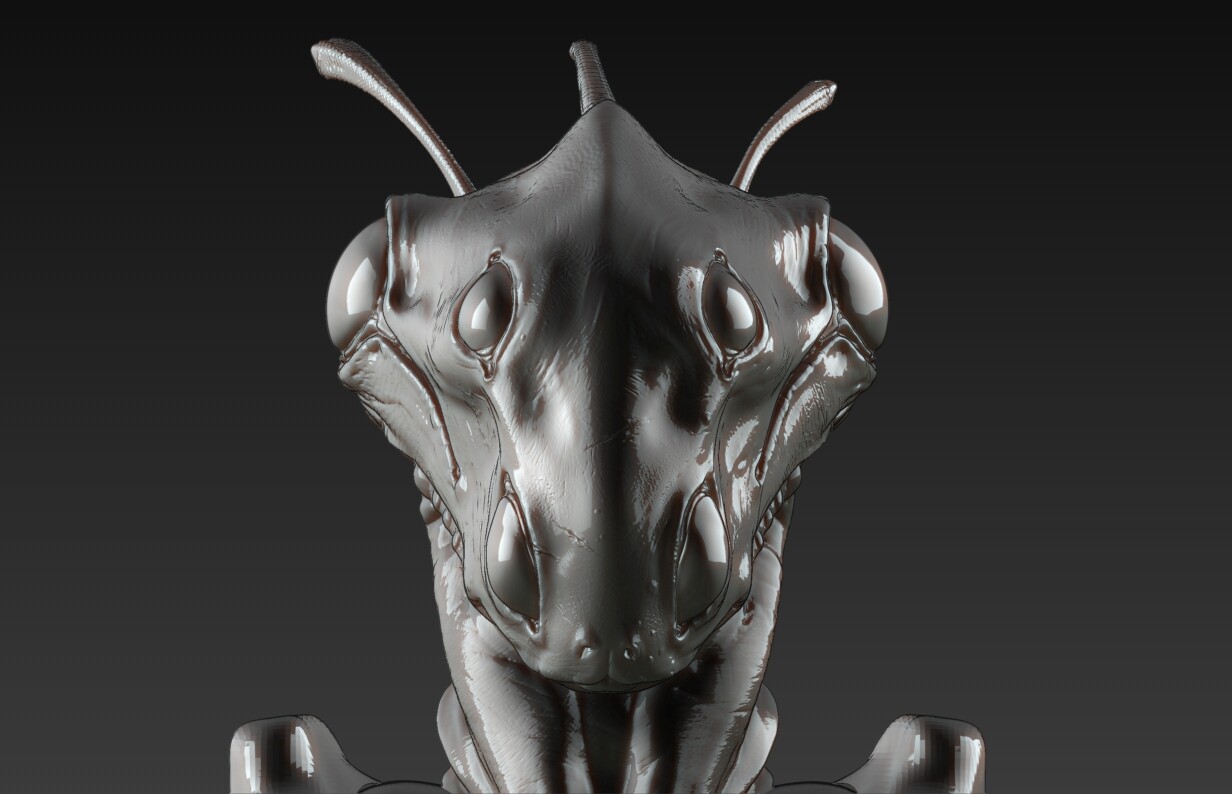 ArtStation - Alien head 01 sculpt