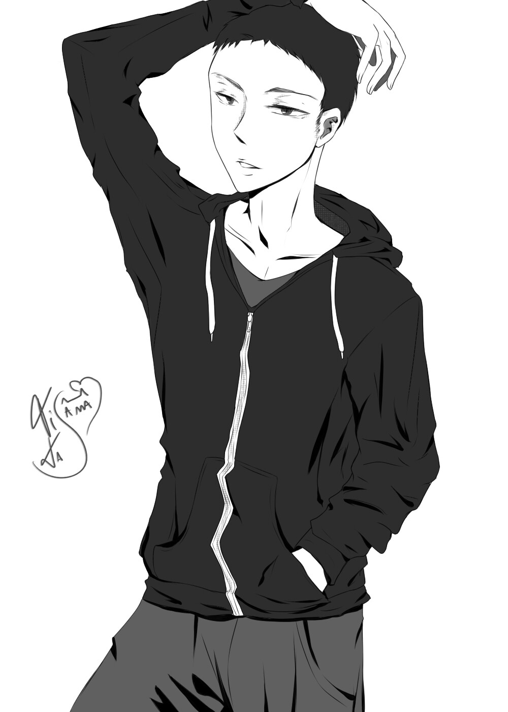 ArtStation - Manga LineArt +ink boy