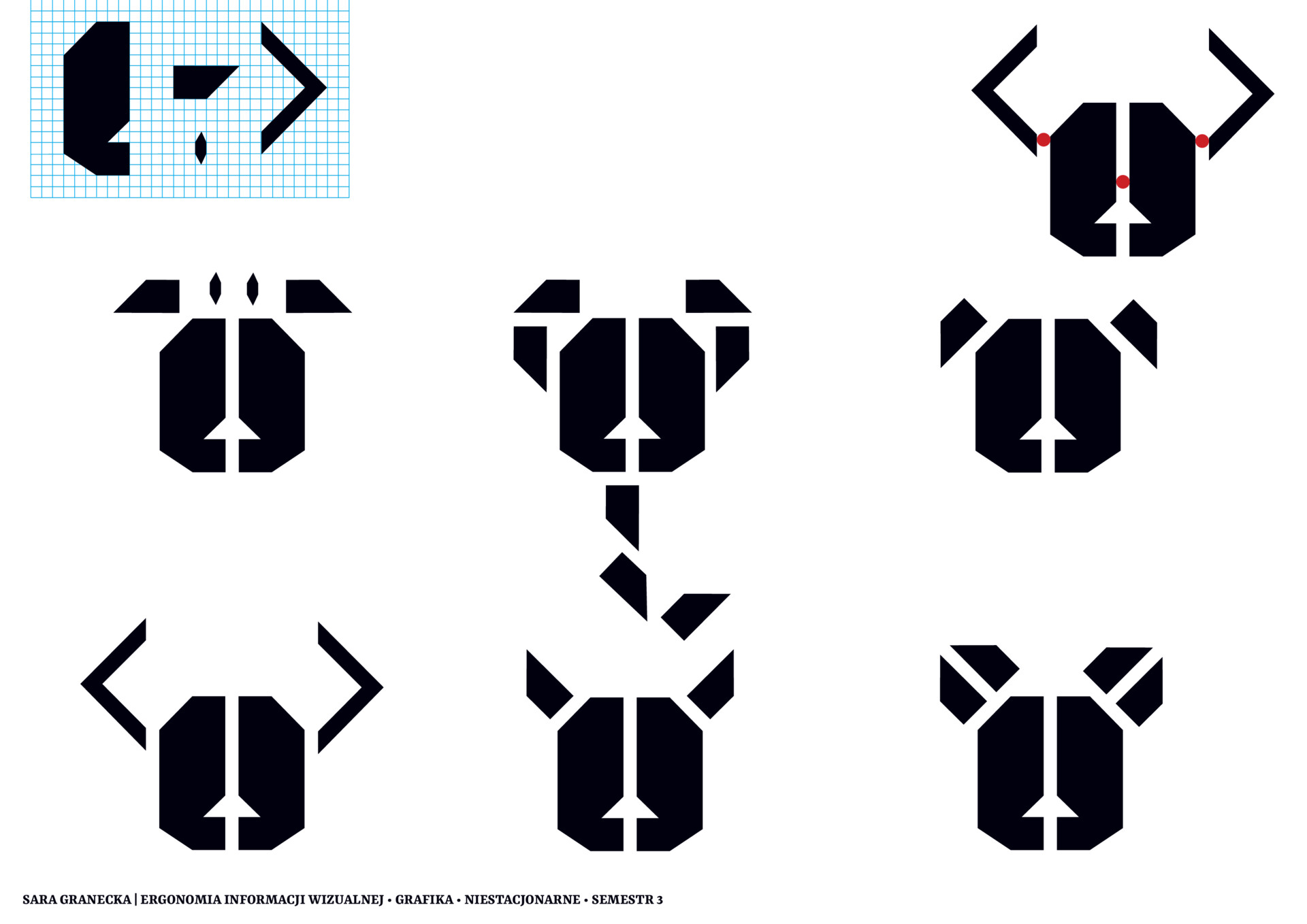 ArtStation - Graphic Design - animals from geometric shapes - school ...