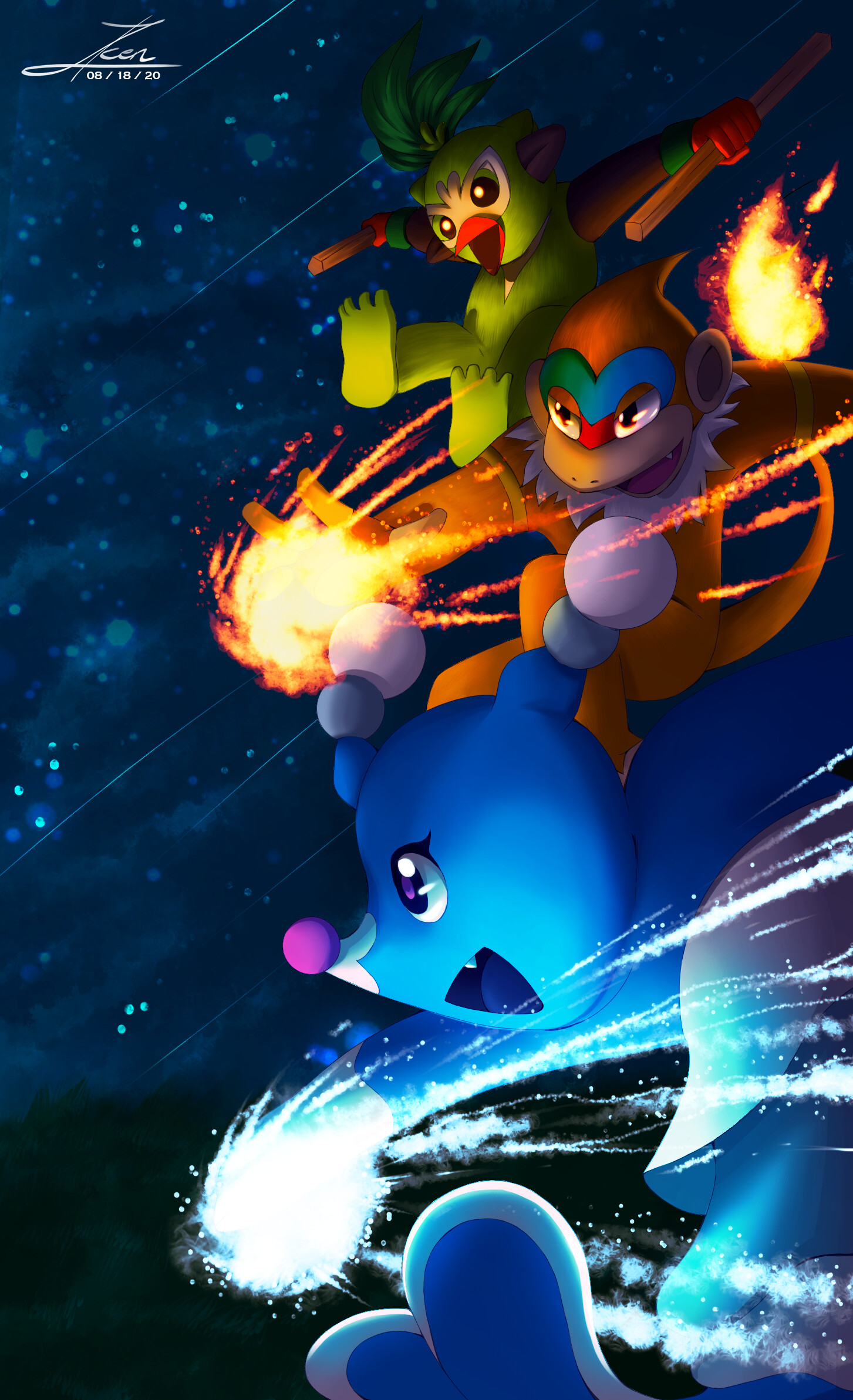 ArtStation - Pokemon Battle