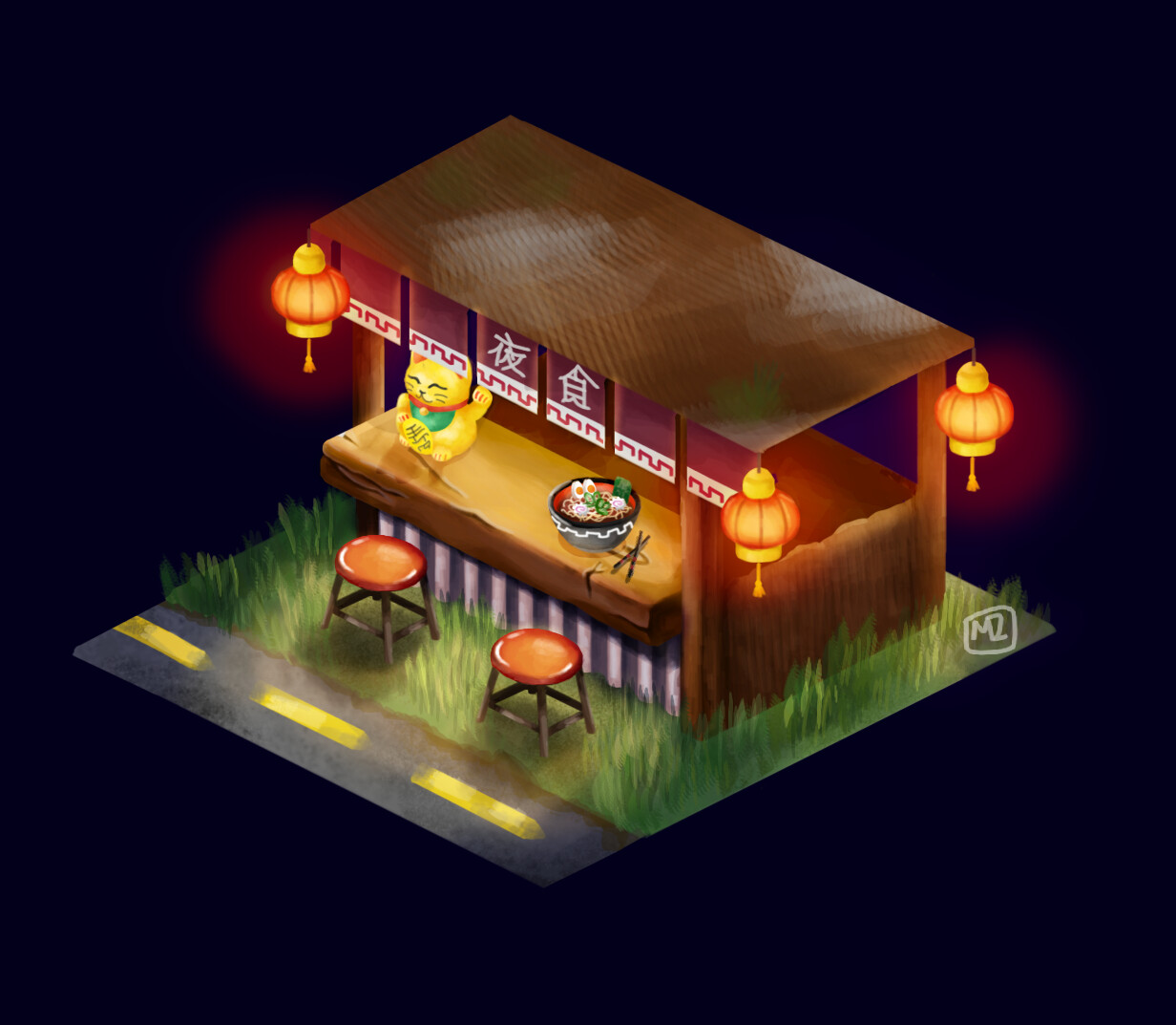 ArtStation - Japanese cafe