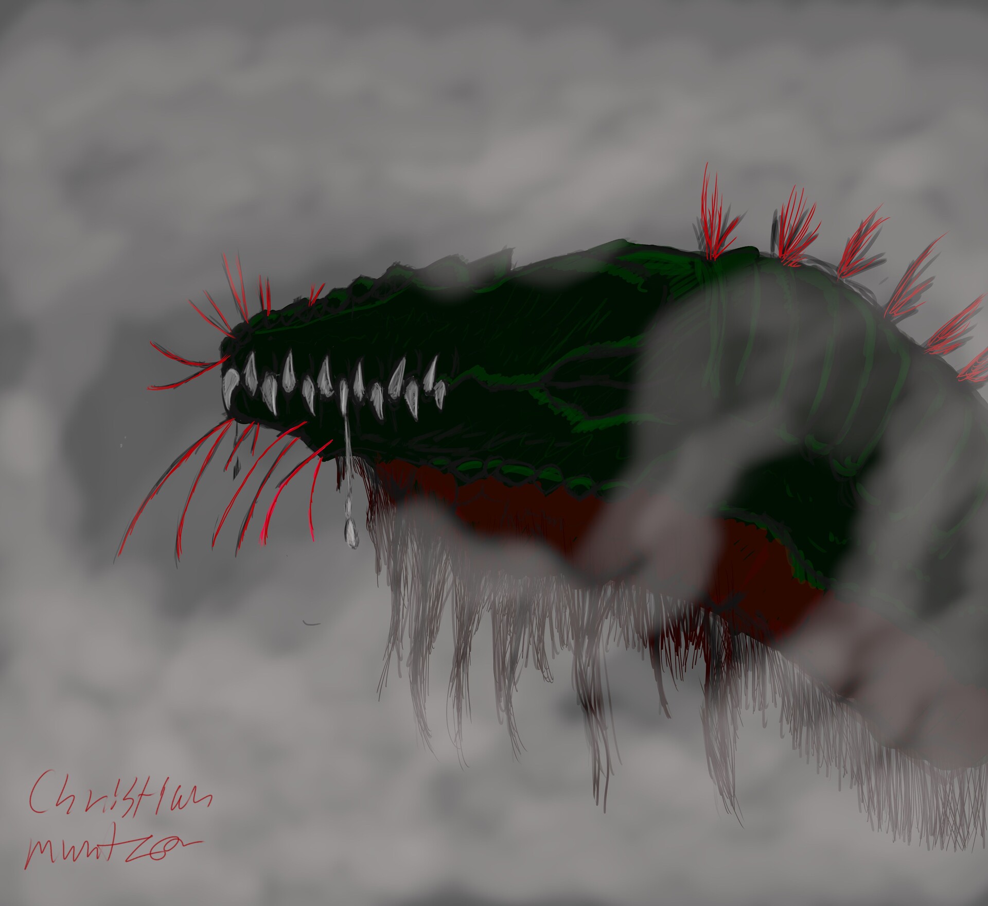 ArtStation - The creature in the mist.