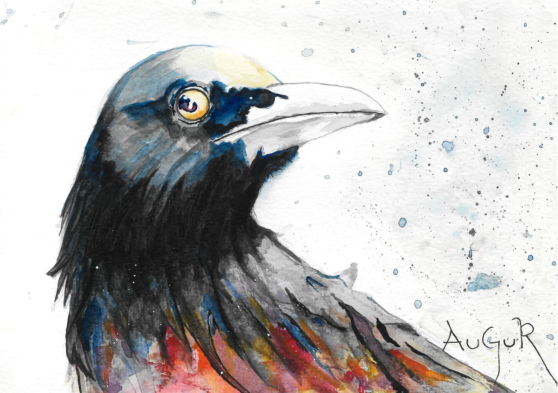 ArtStation - Colored Crow - Watercolor
