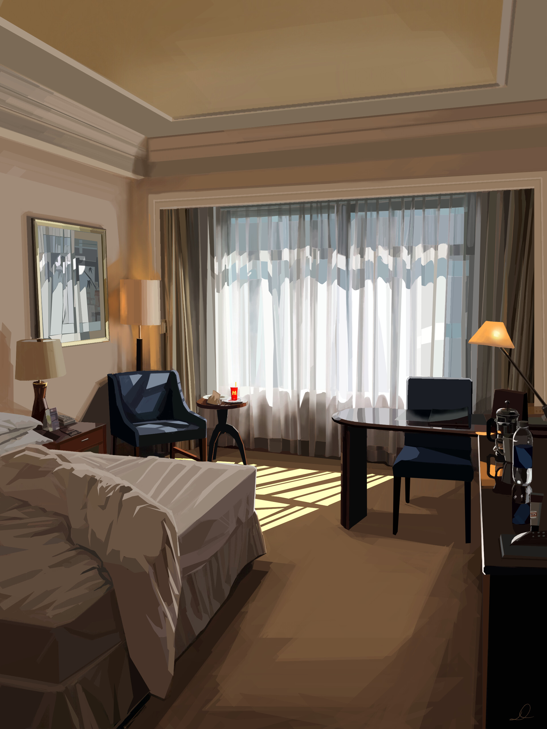 ArtStation - One morning at hotel