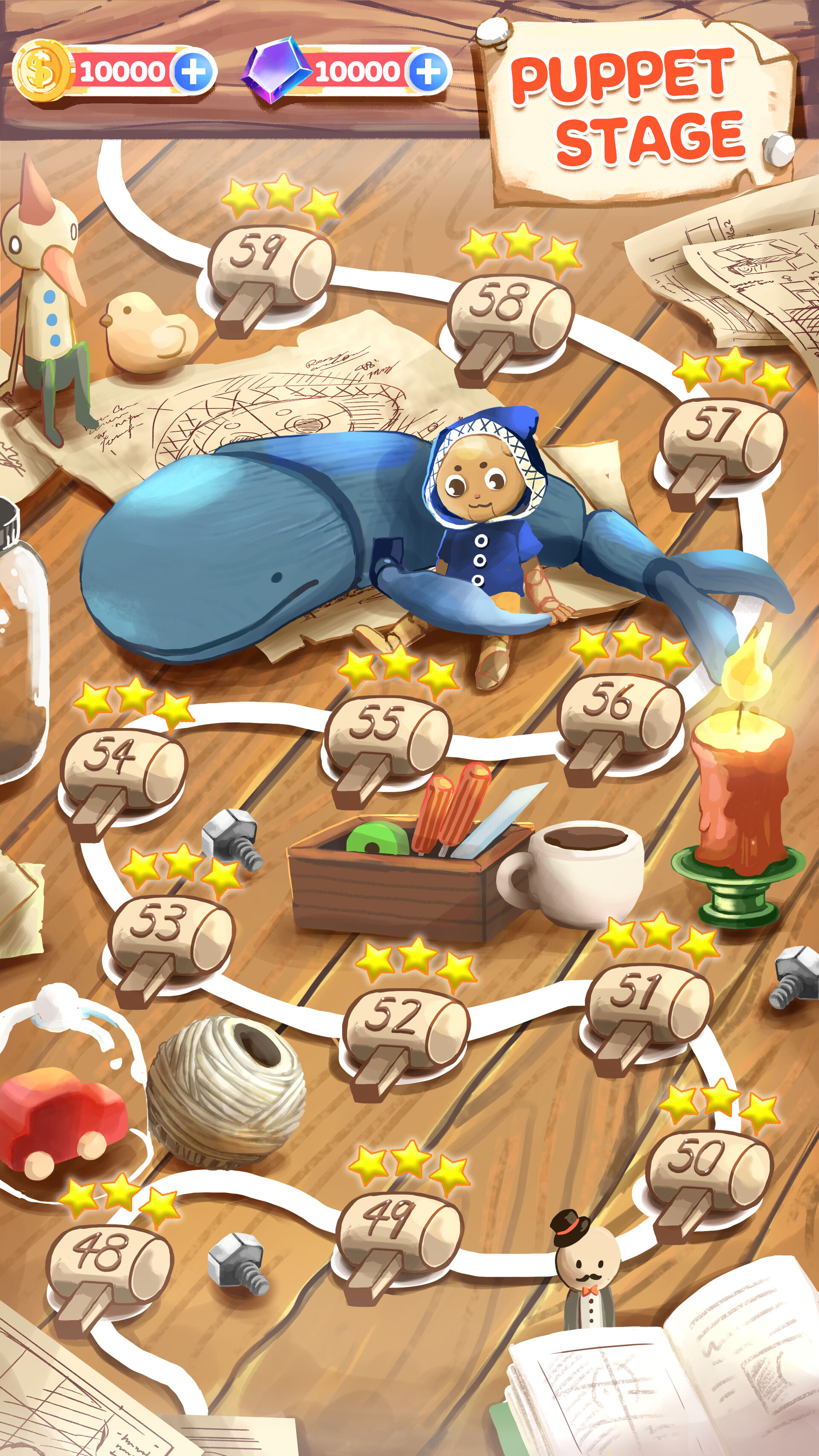 sal - "fun run" game UI design