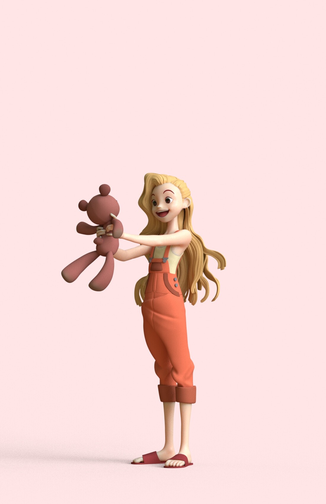 Daewoo Koo - Little Girl with a Teddy Bear