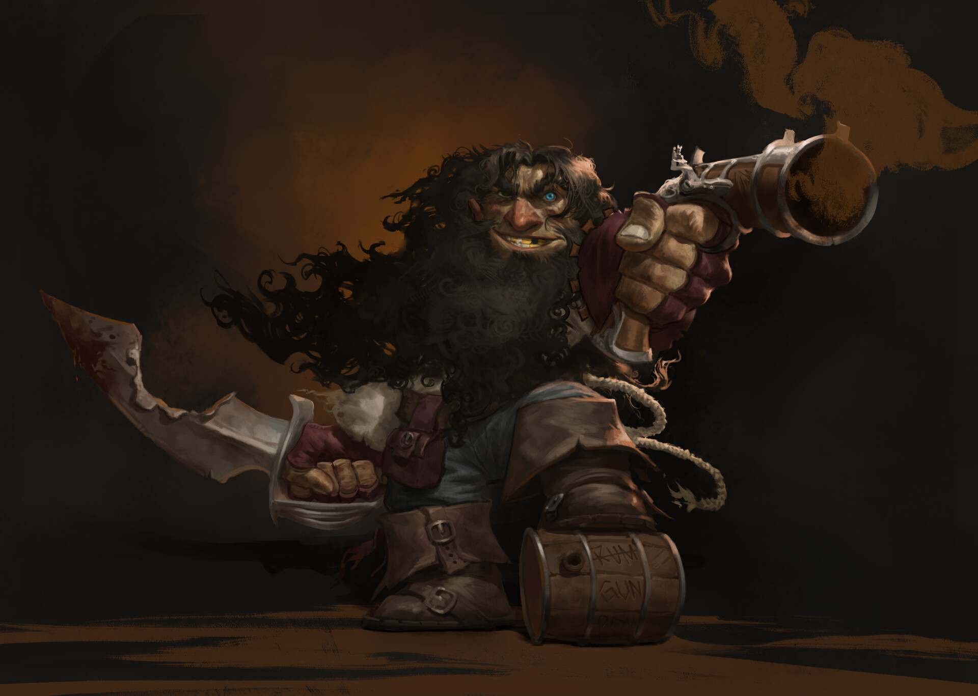 Dwarf Pirate by Ognjen Sporin : r/ImaginaryDwarves