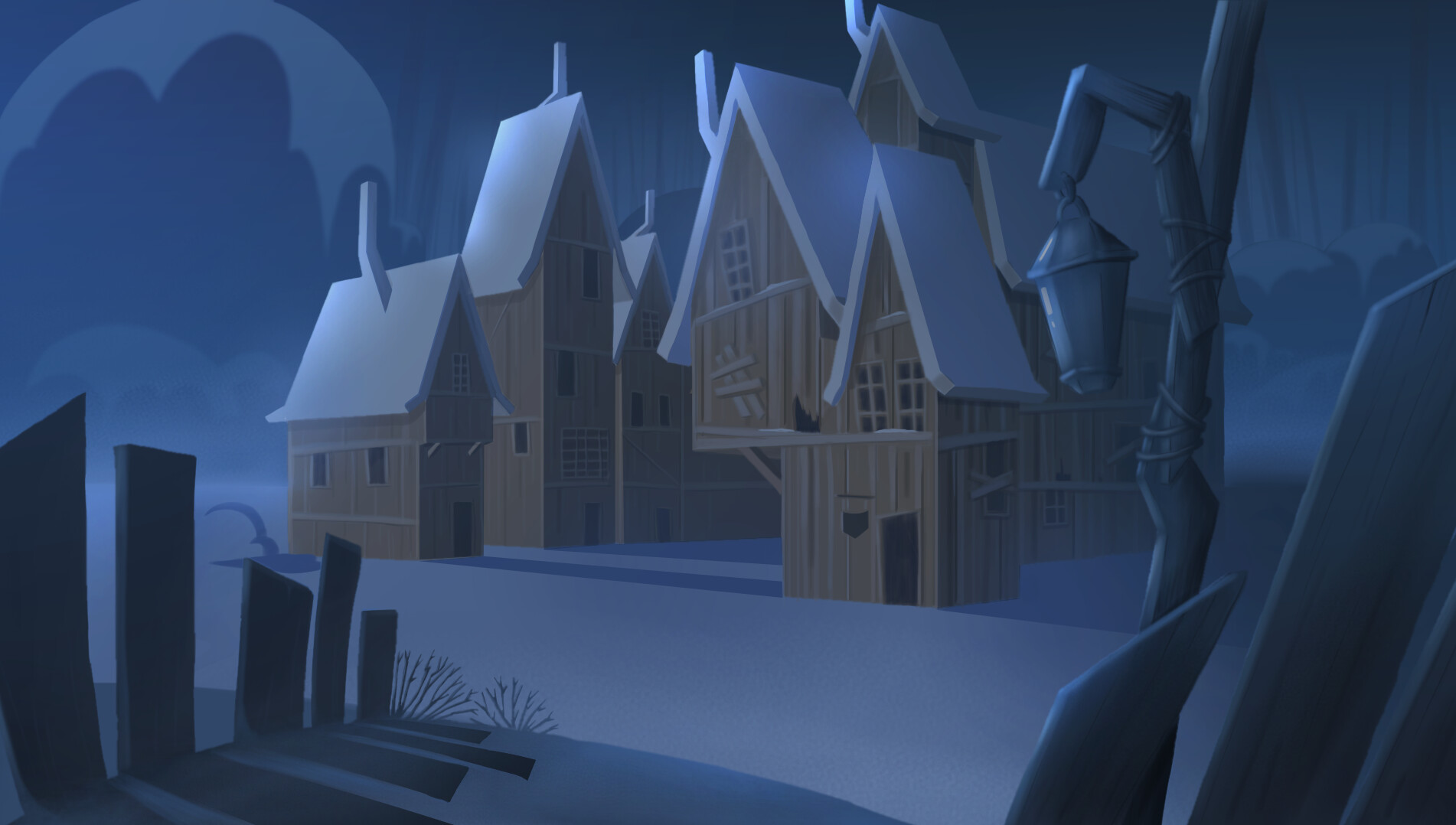 ArtStation - WINTER VILLAGE. perspective, layout and isometrics