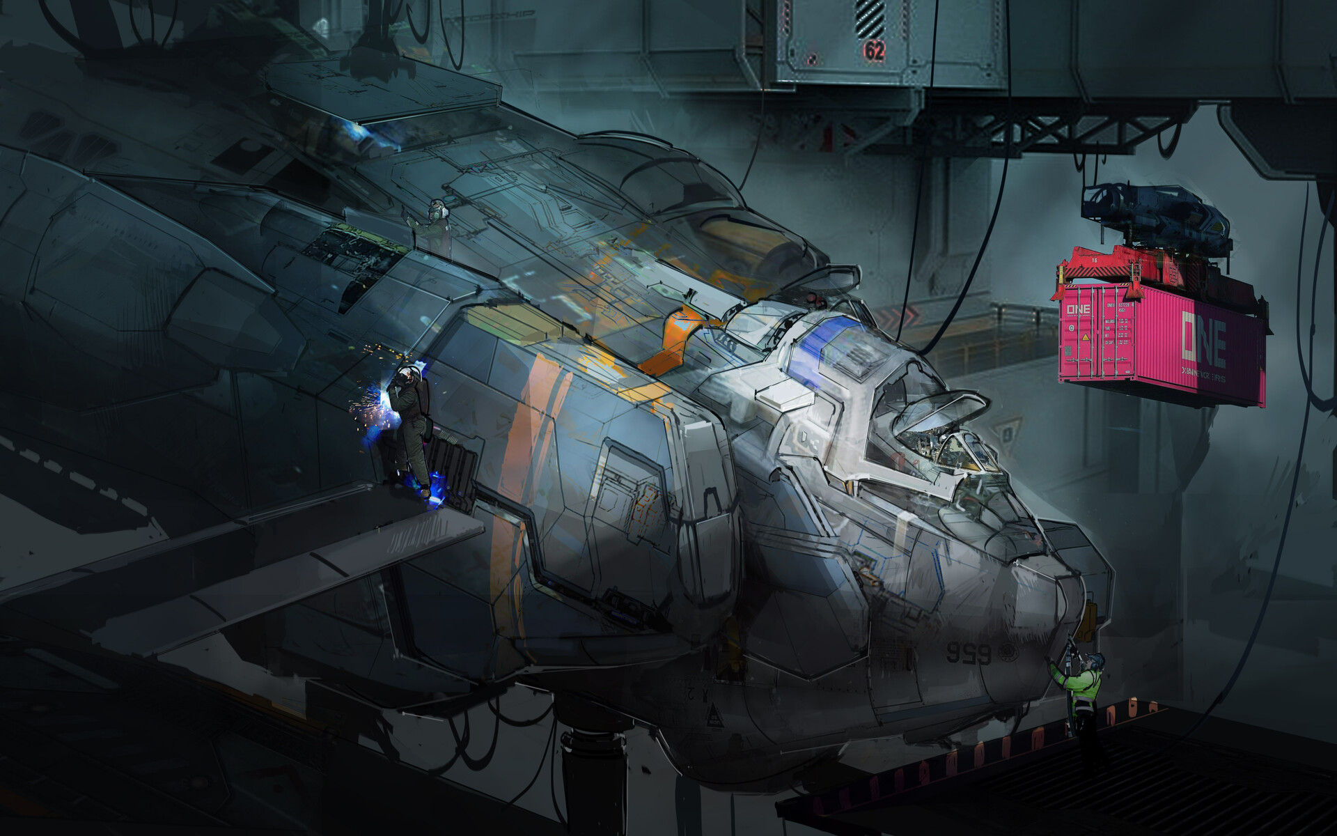 ArtStation - spaceships docking