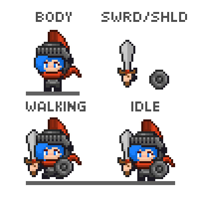 ArtStation - Cute Girl Knight - Pixel Art