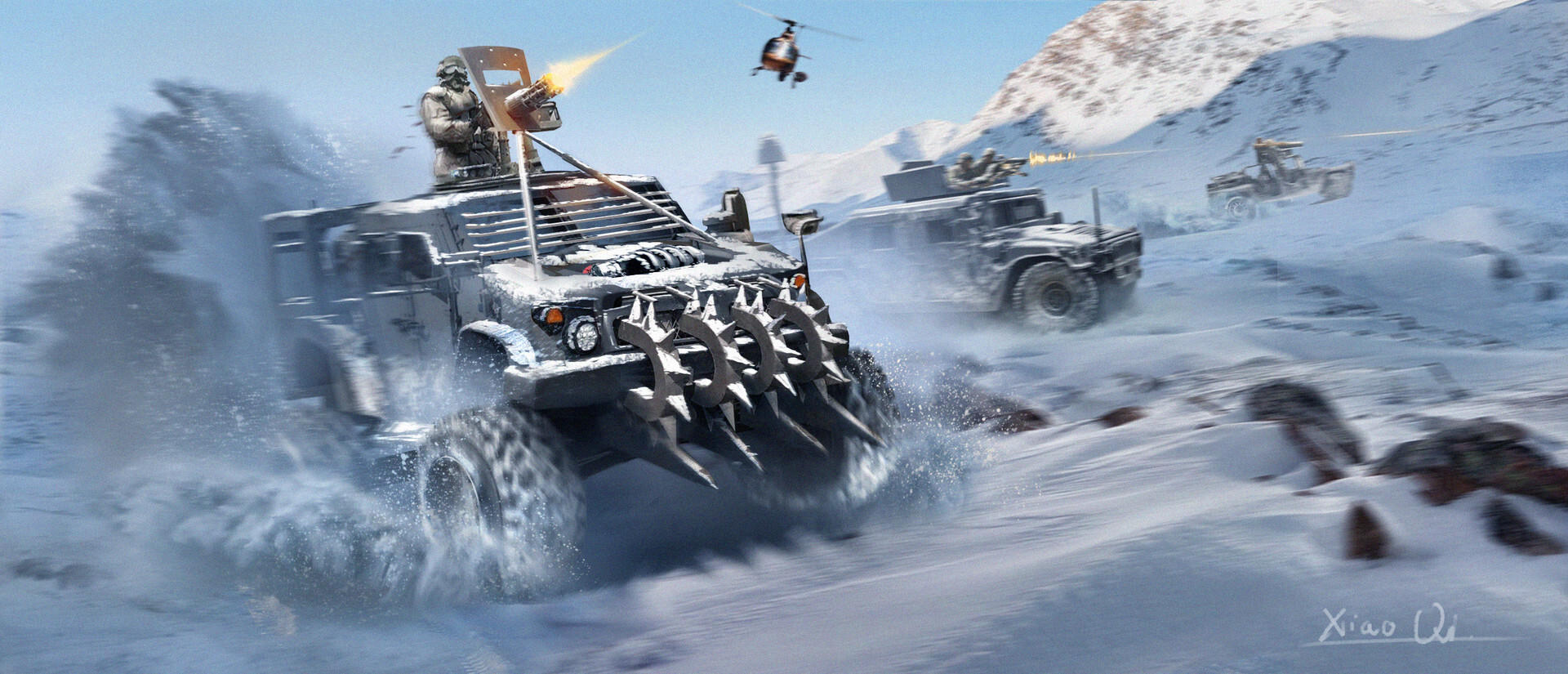 ArtStation - Hummer snow
