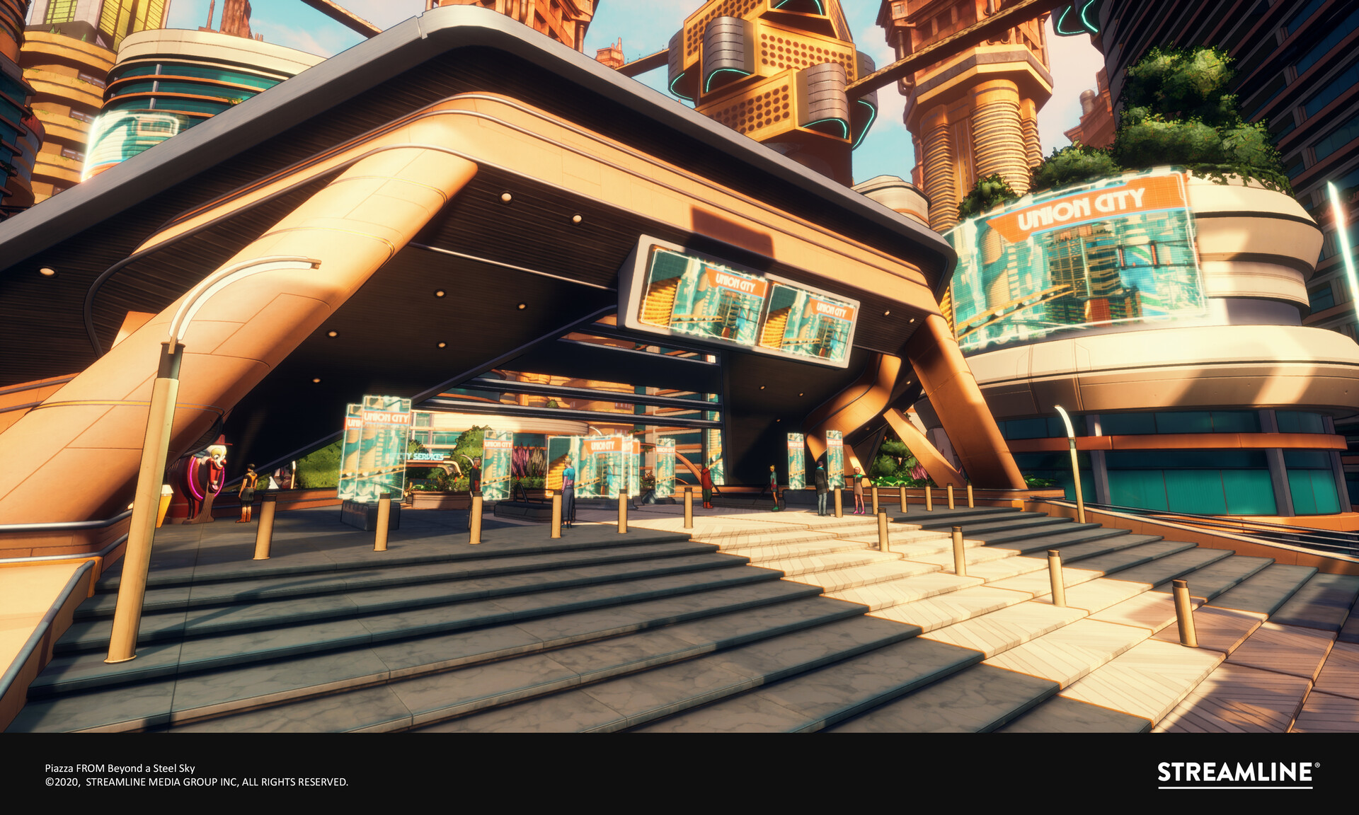 Streamline Studios - Beyond a Steel Sky - Piazza