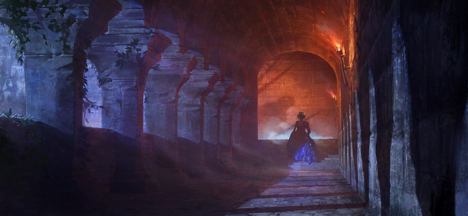 ArtStation - Moonlit Hallway