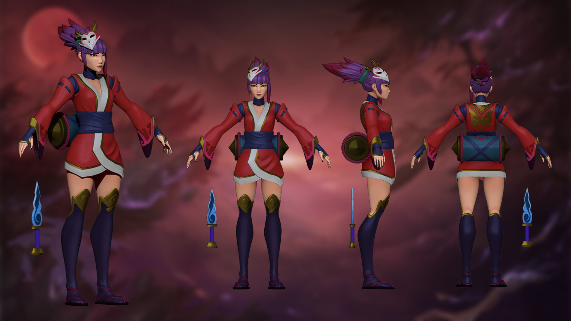 Blood Moon Akali Render