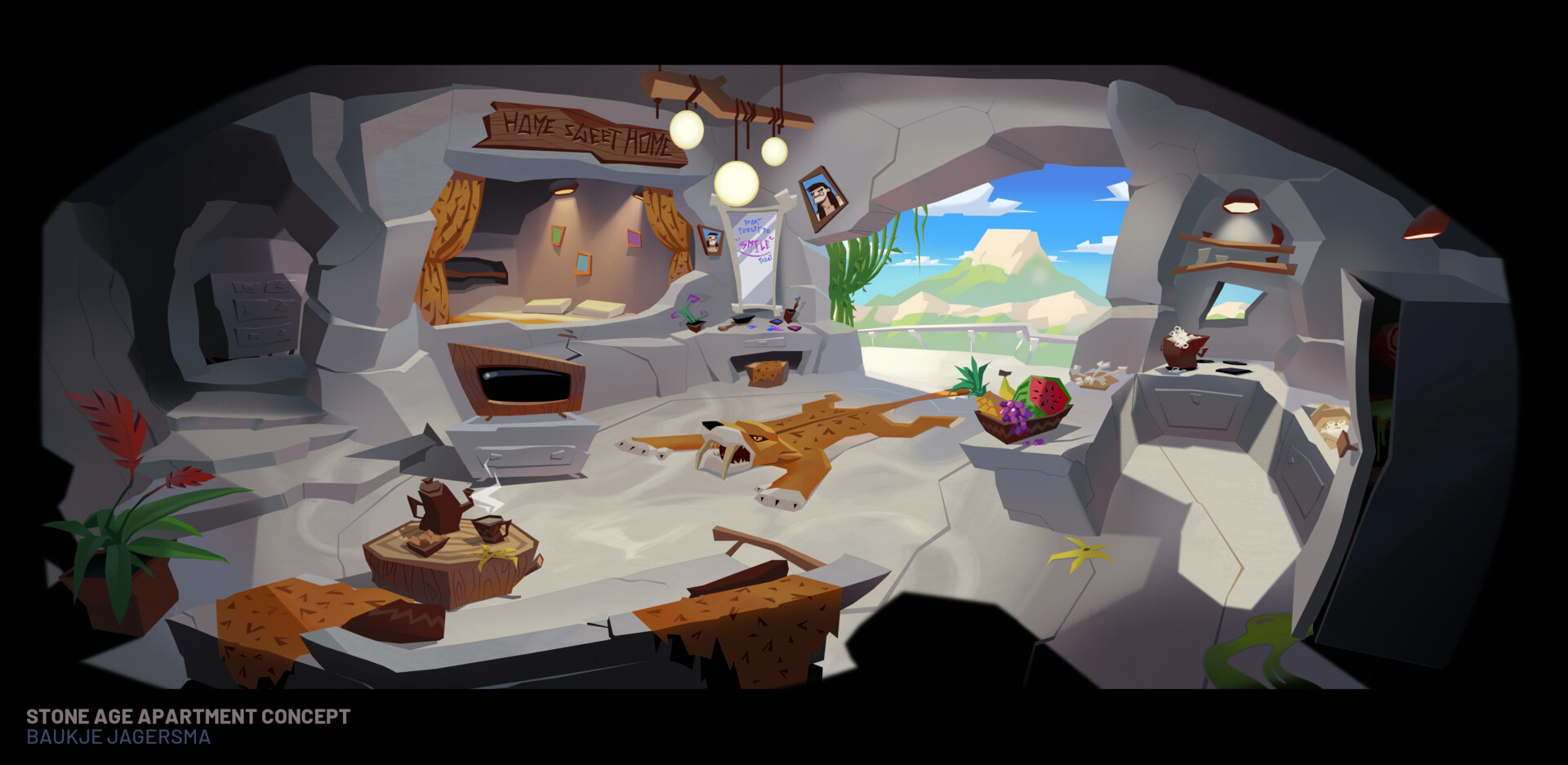 ArtStation - Stone Age Apartment