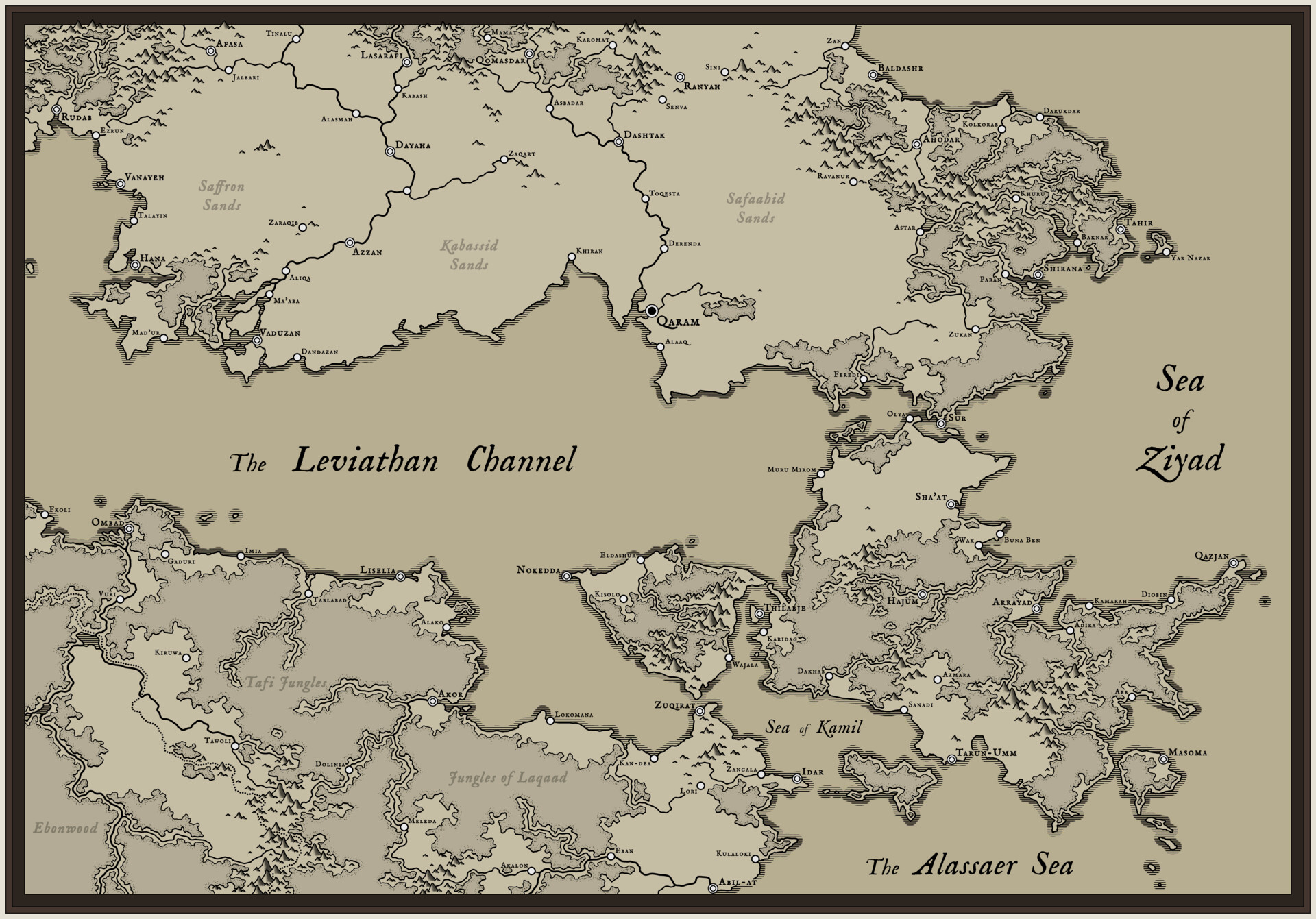 ArtStation - Map of the Safaahid Heartland