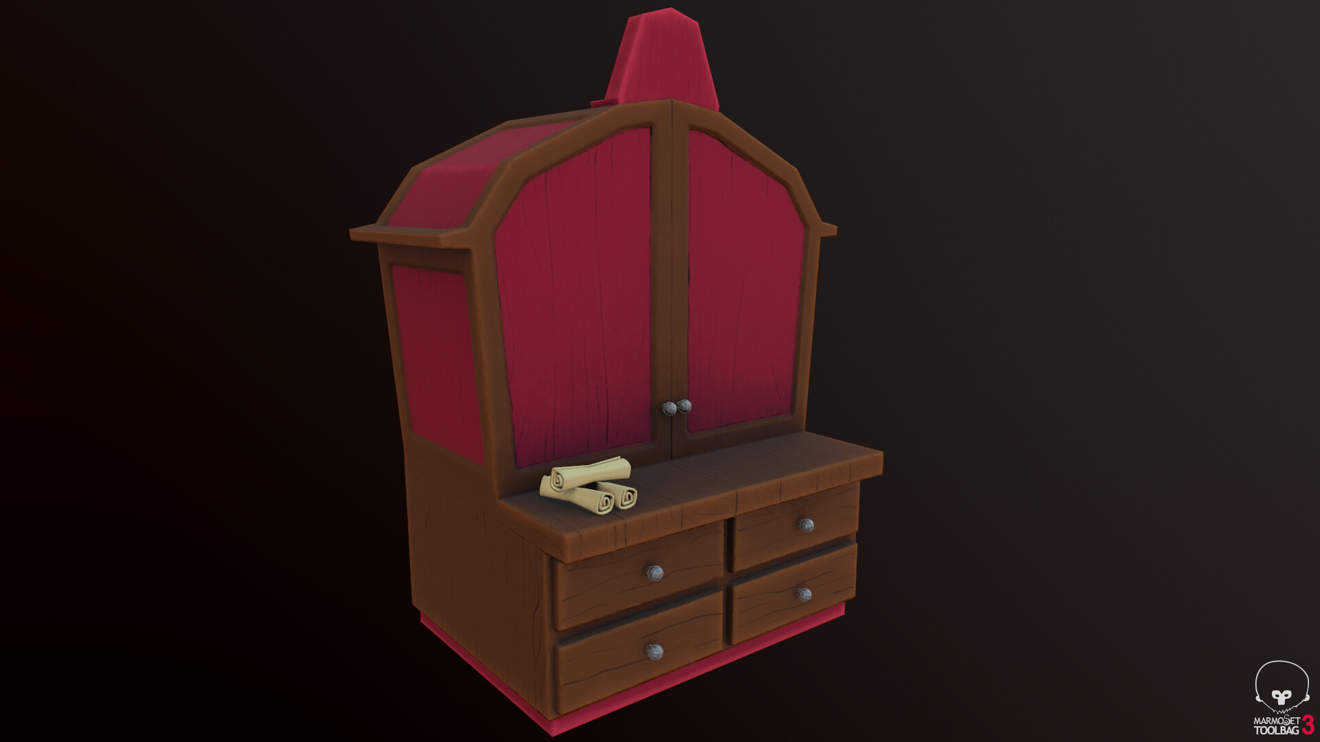 ArtStation - Stylized cupboard, Ilya Sharov