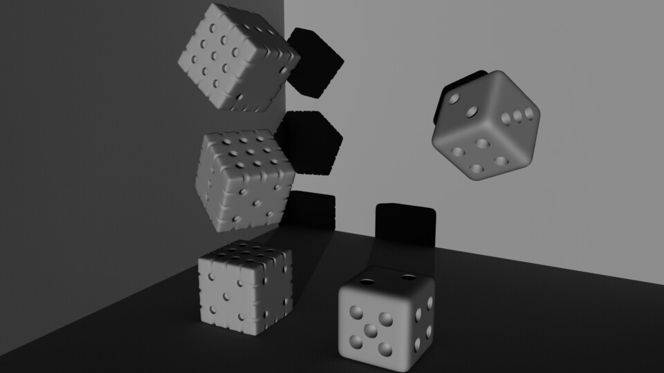 ArtStation - Dice models in Maya