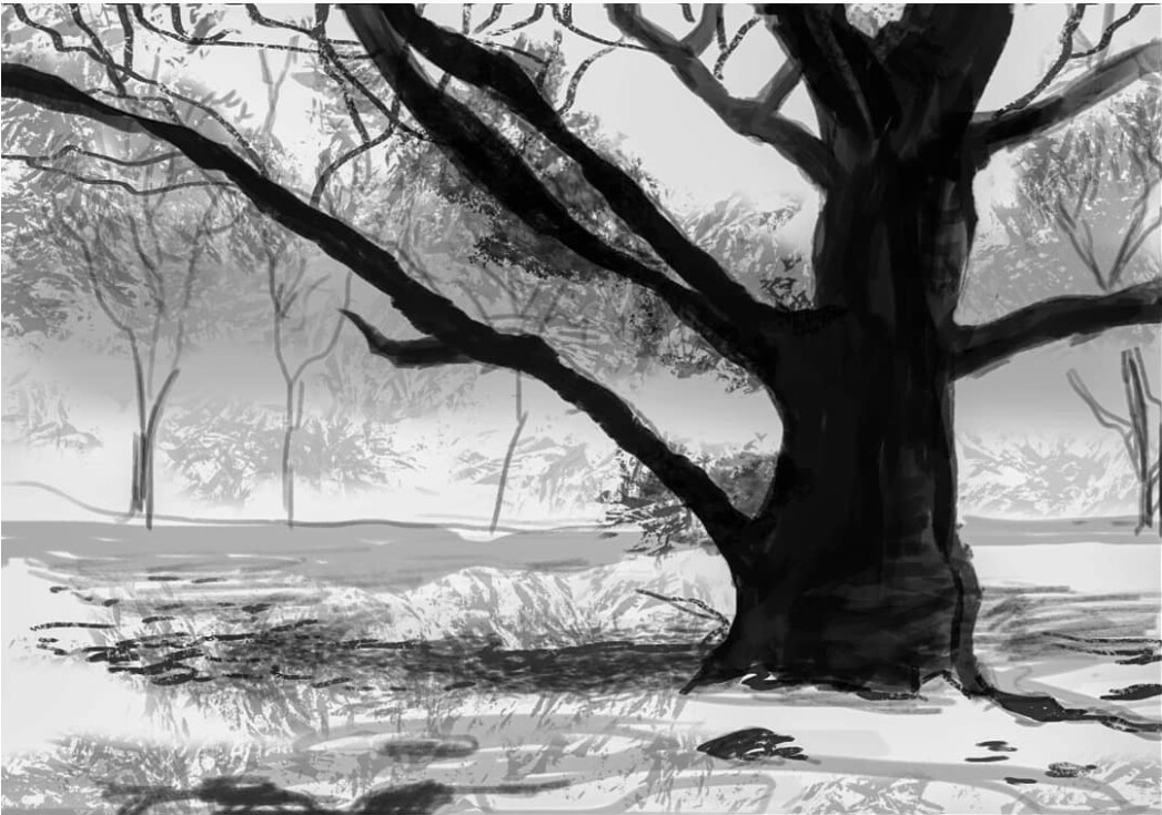 ArtStation - Concept art Winter wisdom Tree