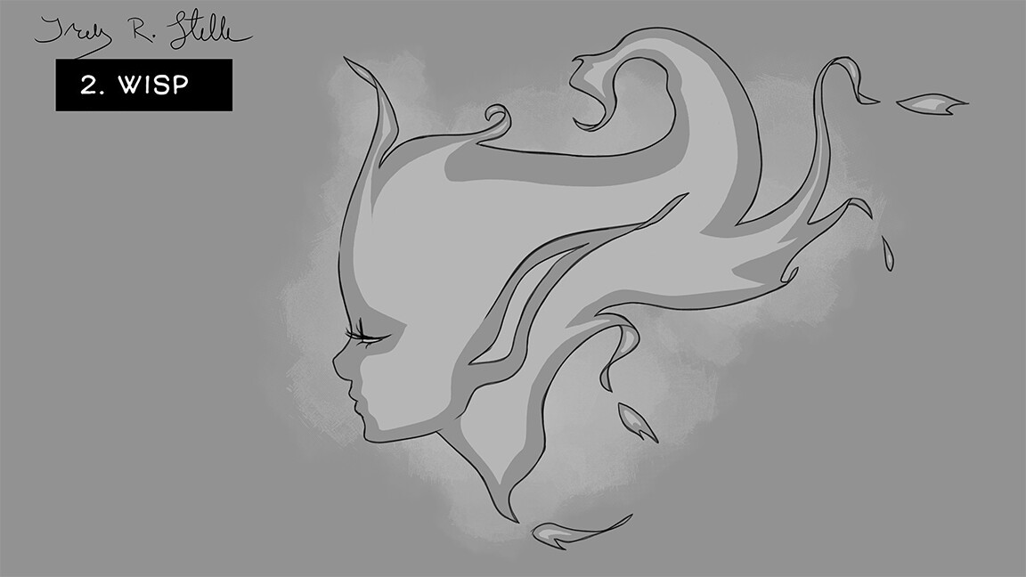 ArtStation - Inktober2020 Day 2: Wisp
