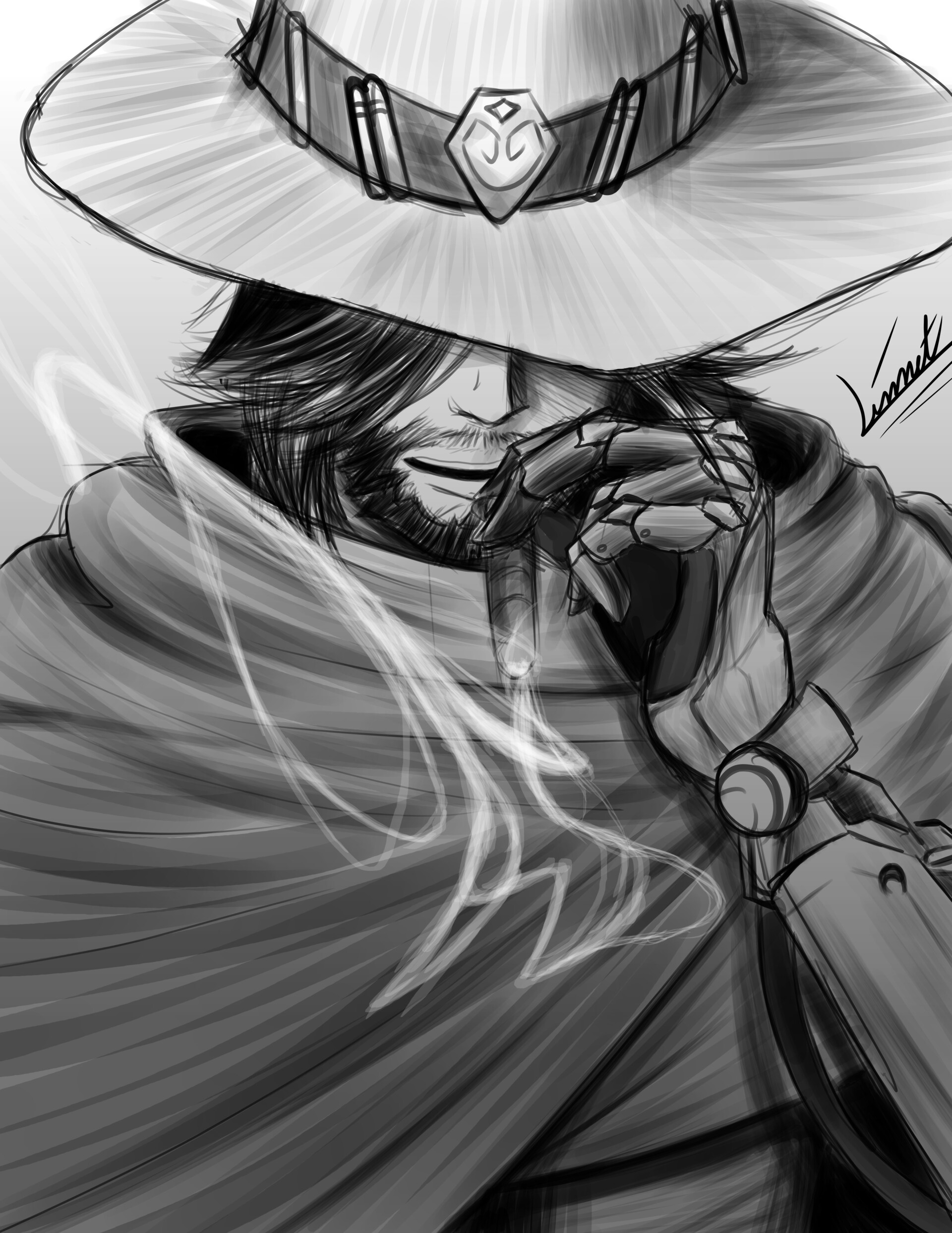 how to draw overwatch mccree